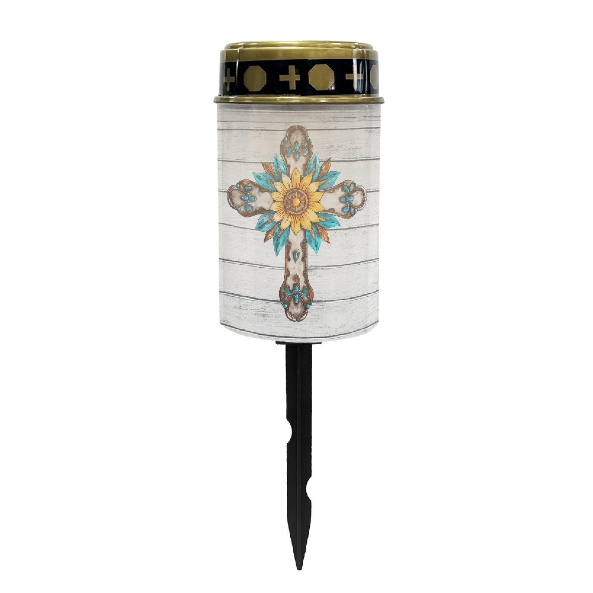 SEANATIVE Cross Solar Grave Lights for Cemetery Sunflower Cemetery ...