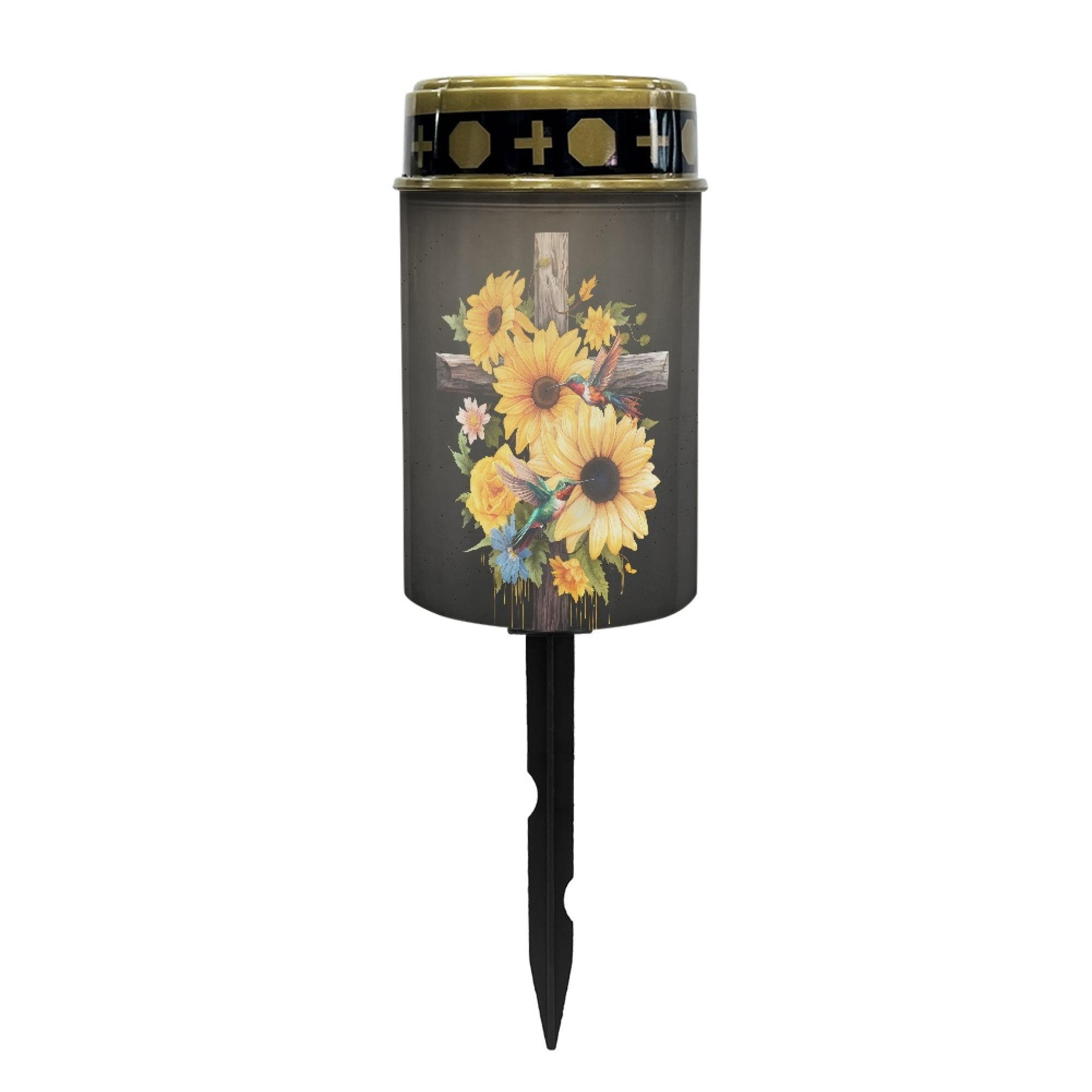 SEANATIVE Cross Solar Lights for Cemetery Solar Grave Lights for ...