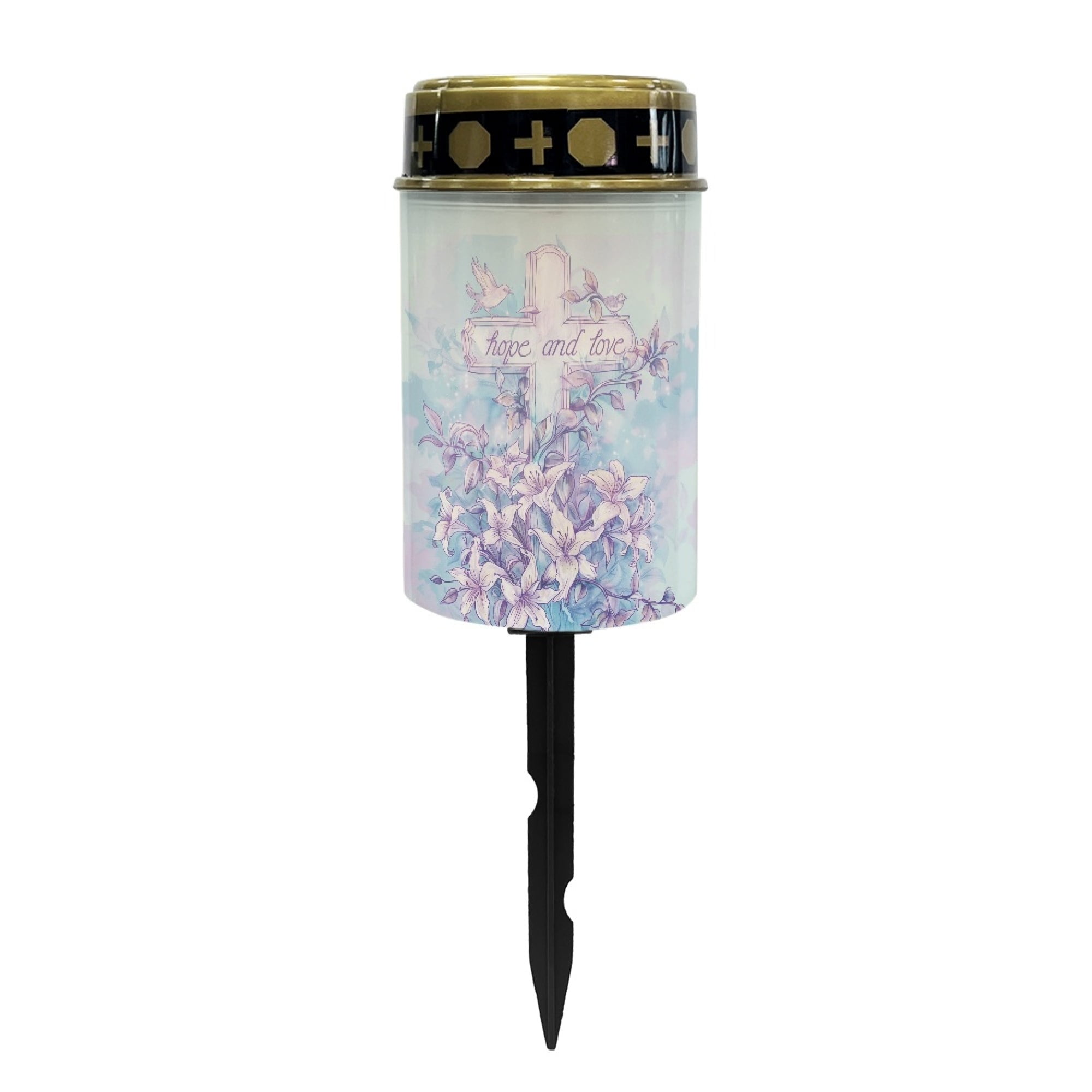 SEANATIVE Cross Solar Lights Grave Decorations for Cemetery Hope and ...