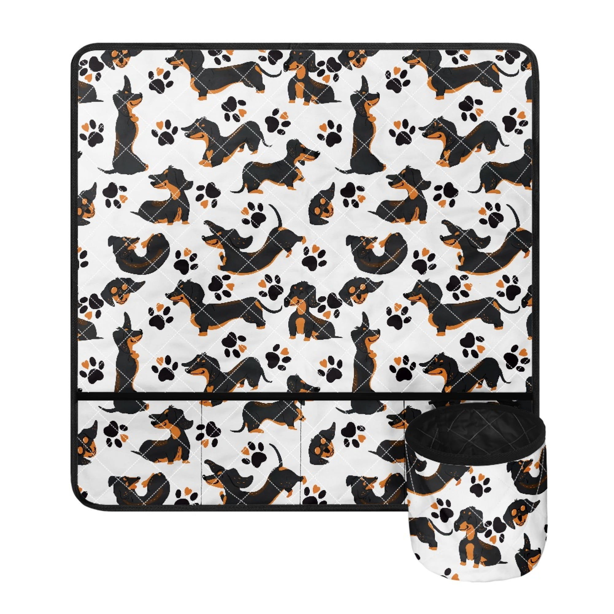 SEANATIVE Dachshund Paw Sewing Machine Mat with Cylinder Muffling Mat ...