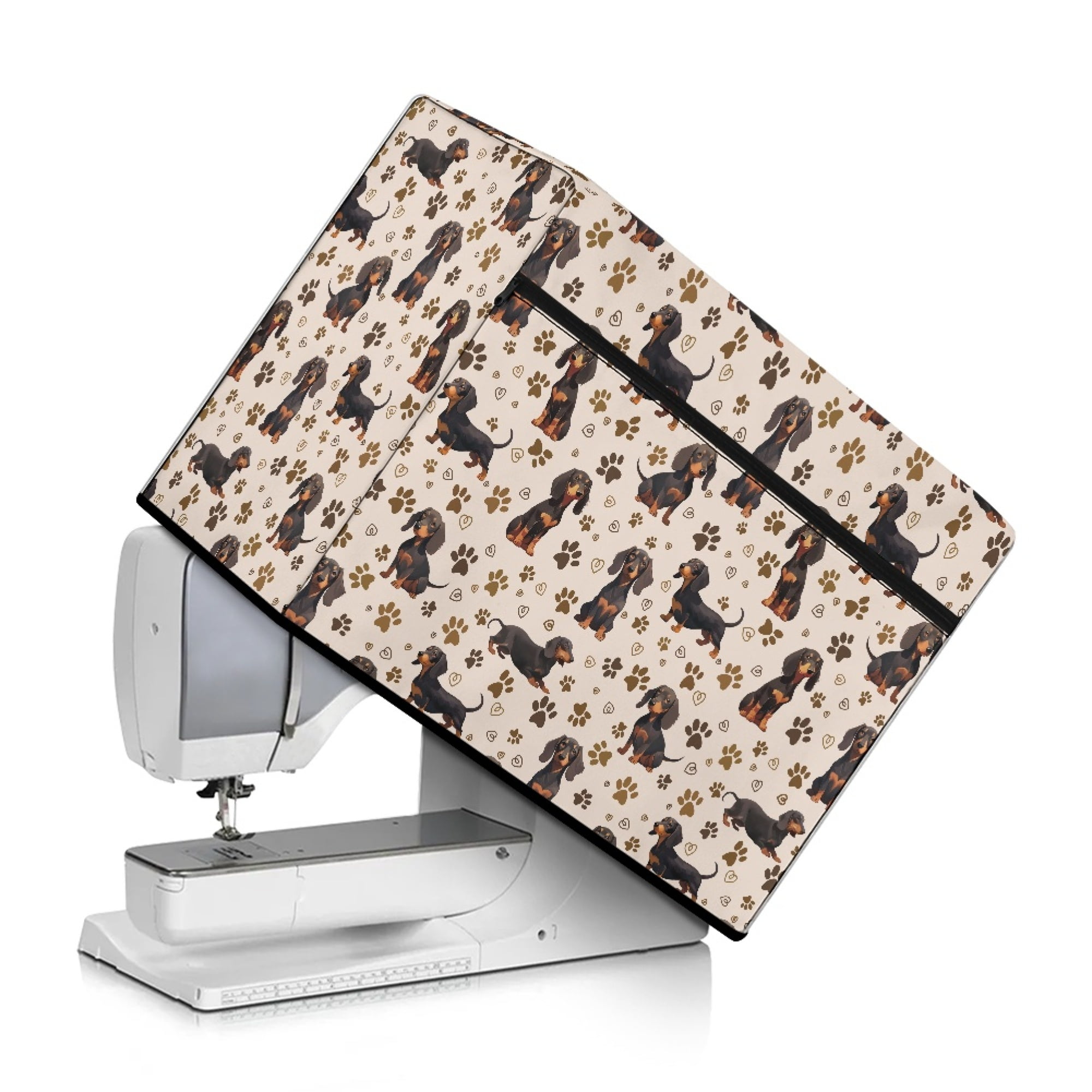 SEANATIVE Dachshund Paws Dust Cover for Sewing Machine Aesthetic Sewing ...