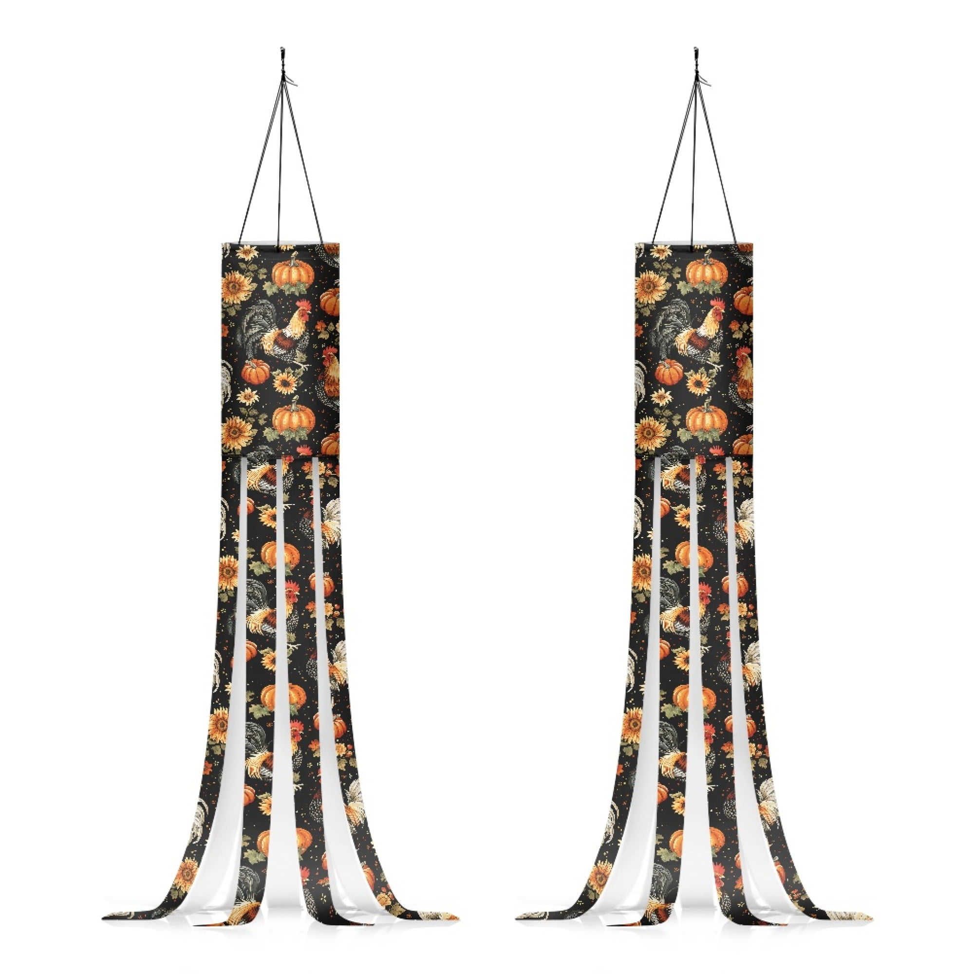 SEANATIVE Fall Sunflower Windsock 2 Piece Dirt-Resistant Washable Wind ...