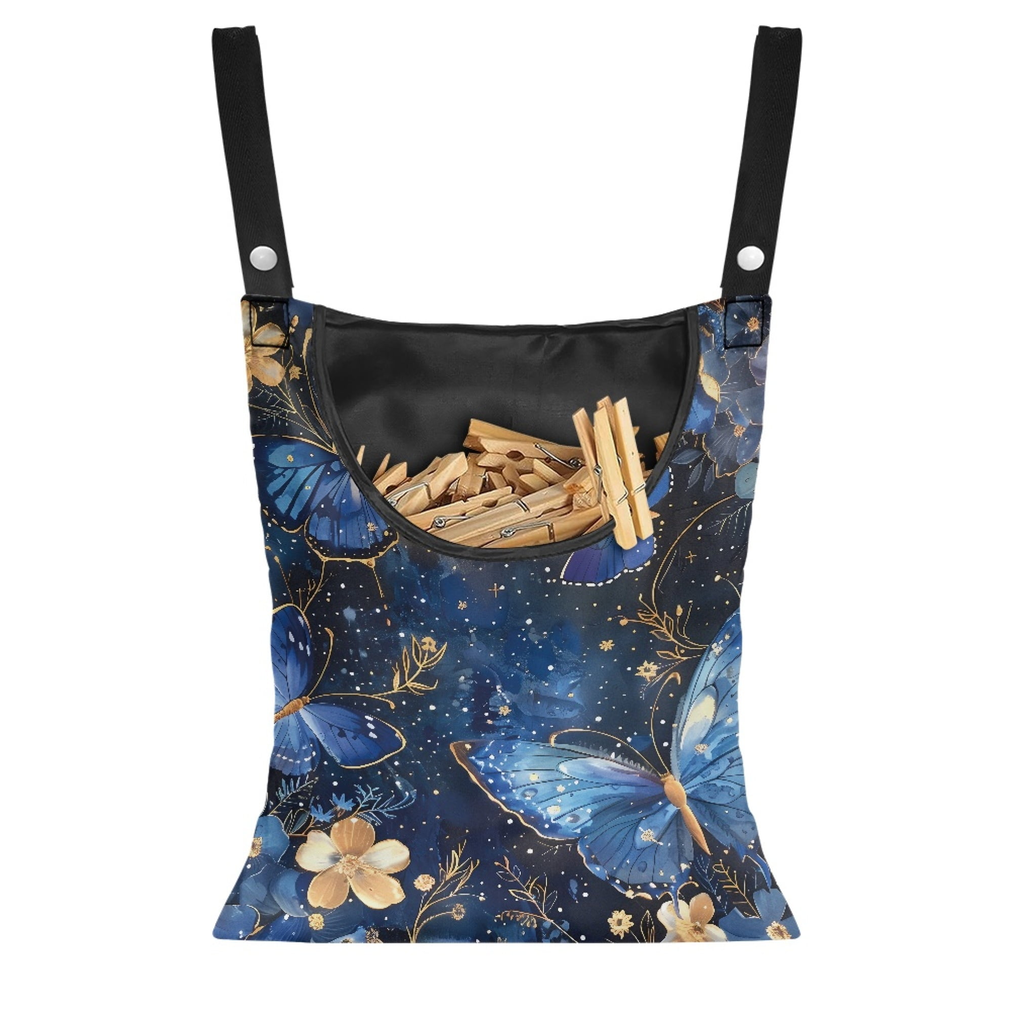 SEANATIVE Floral Butterfly Clothespin Bag 2 Pack Aesthetic Clothes Pin ...