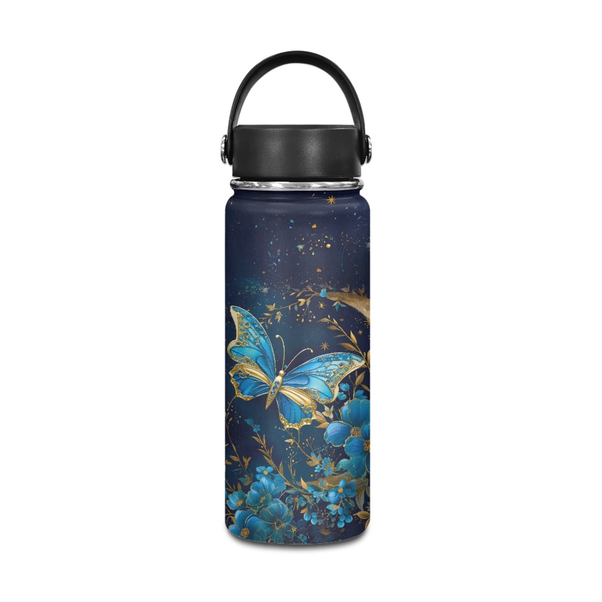SEANATIVE Floral Butterfly Insulated Water Bottle Lightweight Vacuum ...