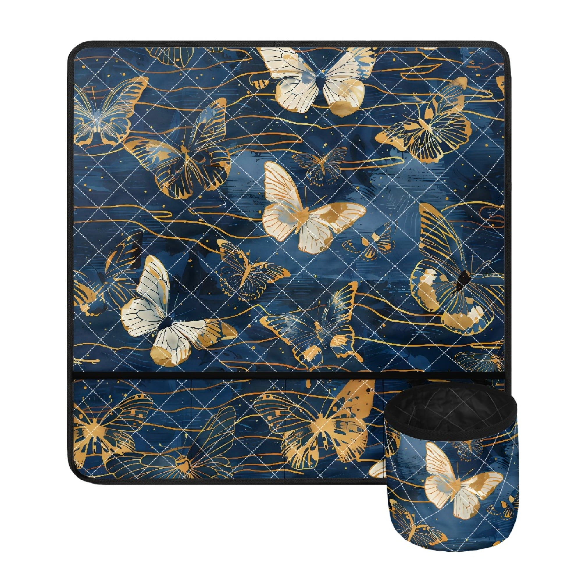 SEANATIVE Floral Butterfly Sewing Machine Pad with Pockets Aesthetic ...
