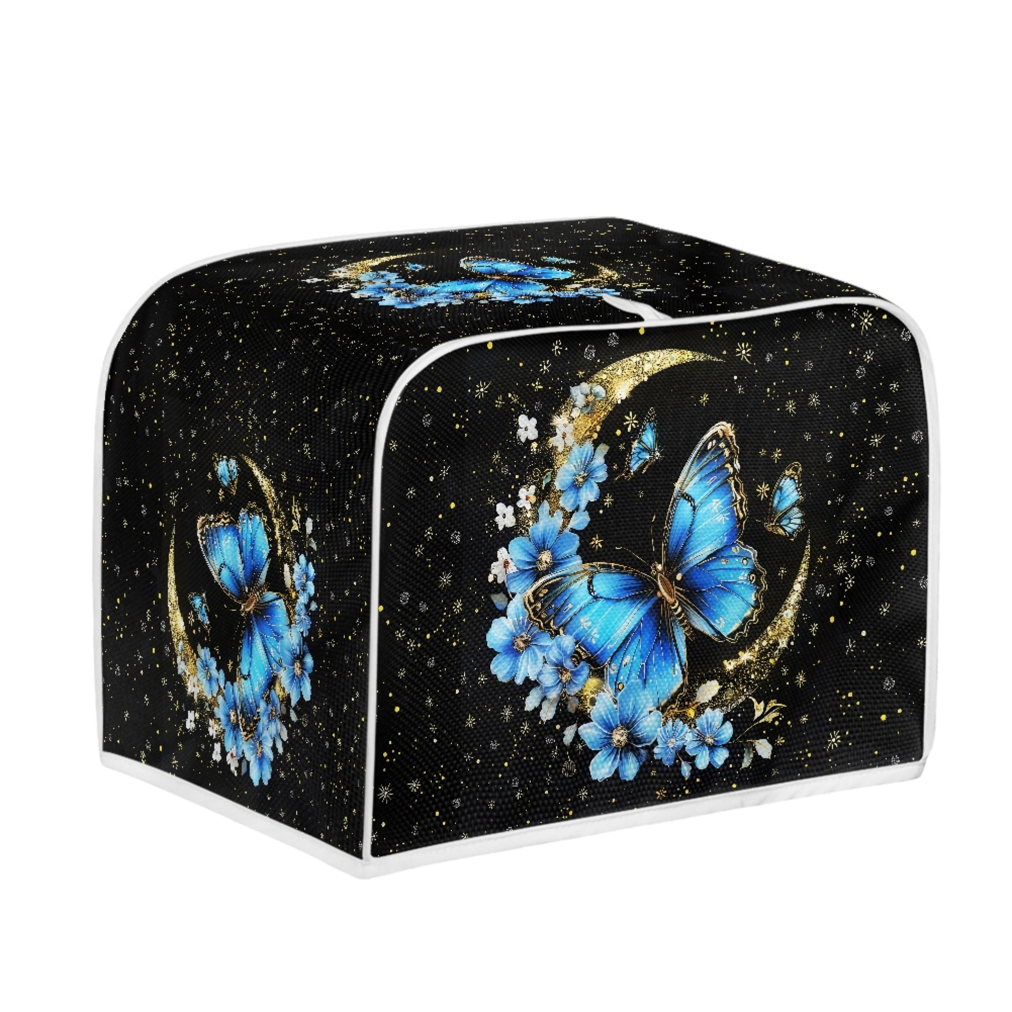 SEANATIVE Floral Butterfly Toaster Dust Cover 2 Slice Microwave Toaster ...