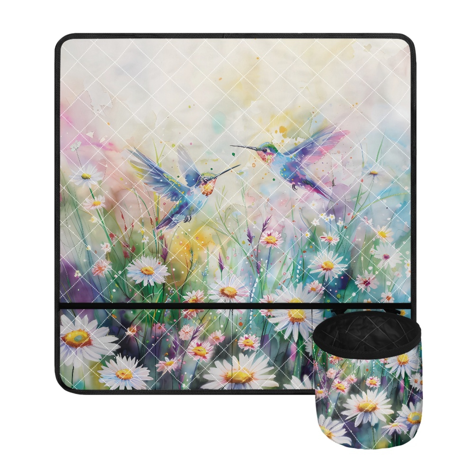 SEANATIVE Floral Daisy Sewing Machine Mat to Reduce Noise Foldable ...