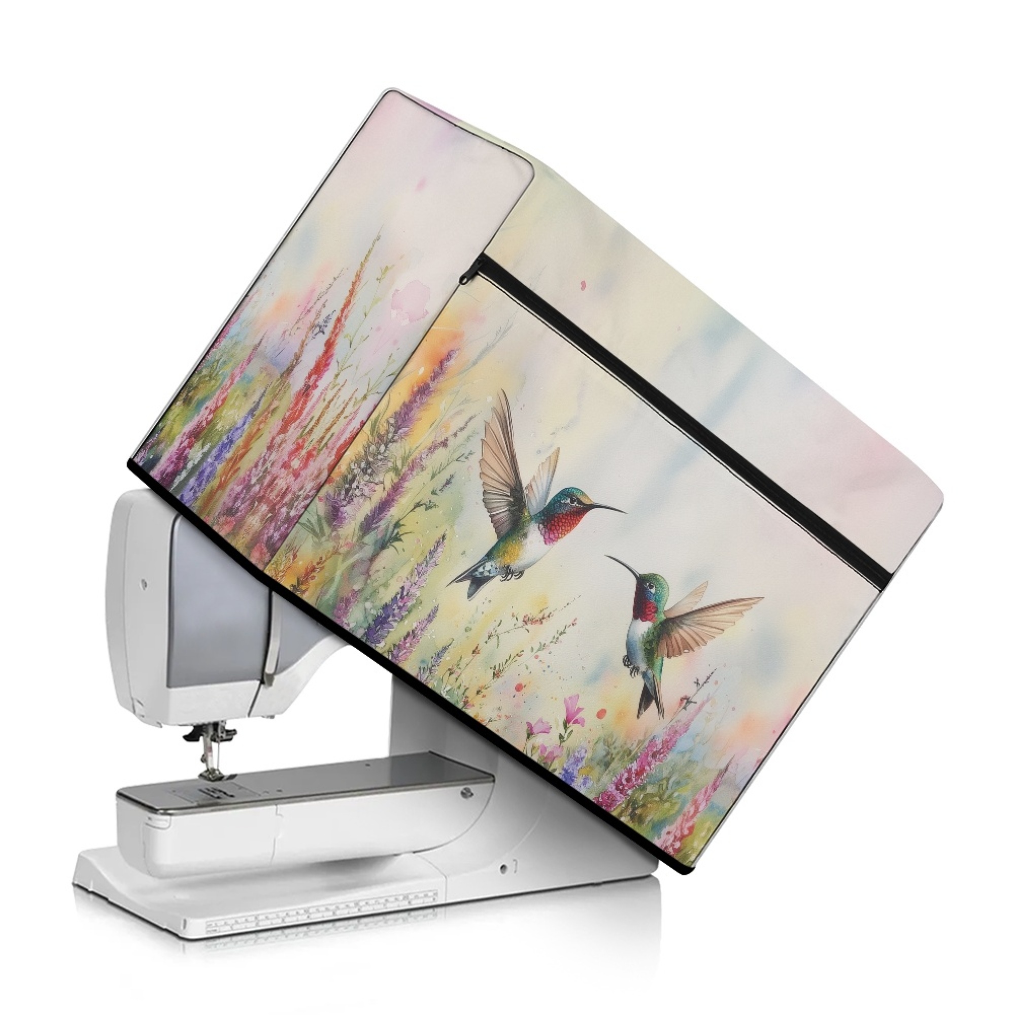 SEANATIVE Floral Hummingbird Sewing Machine Cover with Handle Aesthetic ...