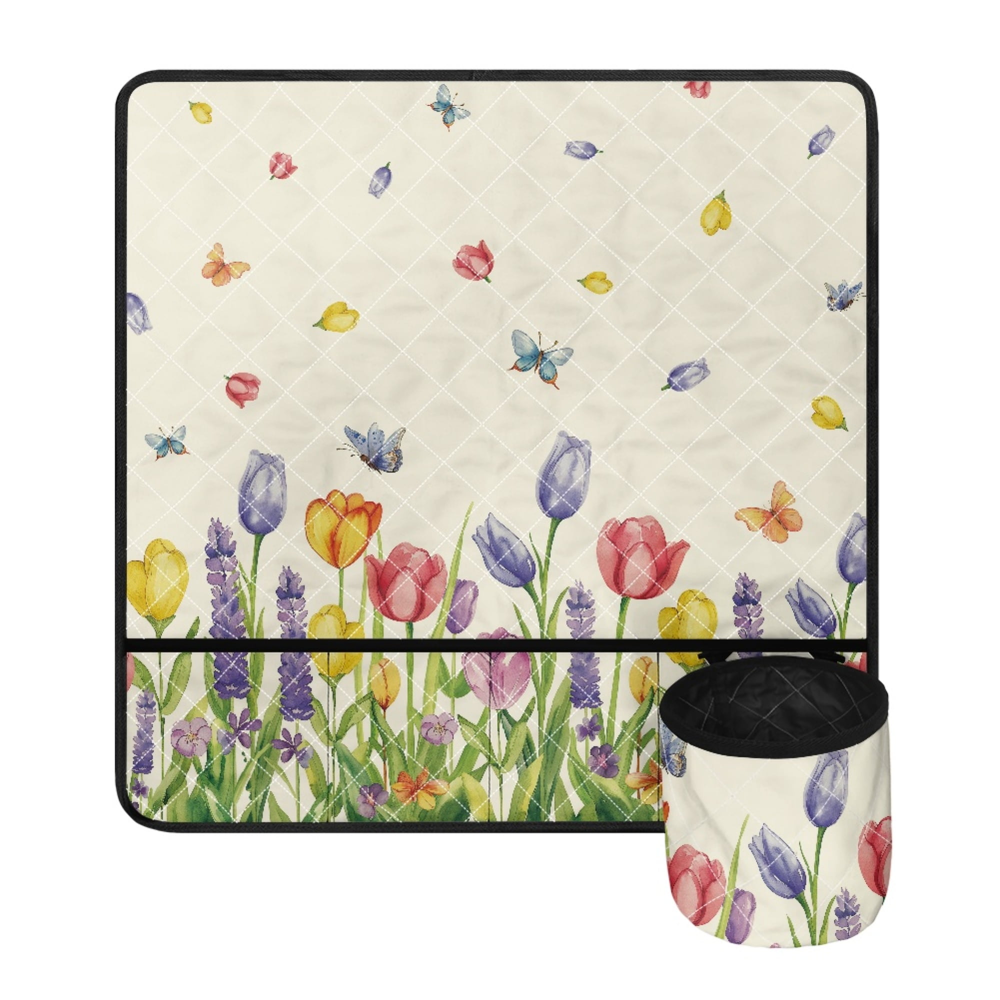 SEANATIVE Flower Butterfly Sewing Machine Mat for Table Aesthetic ...