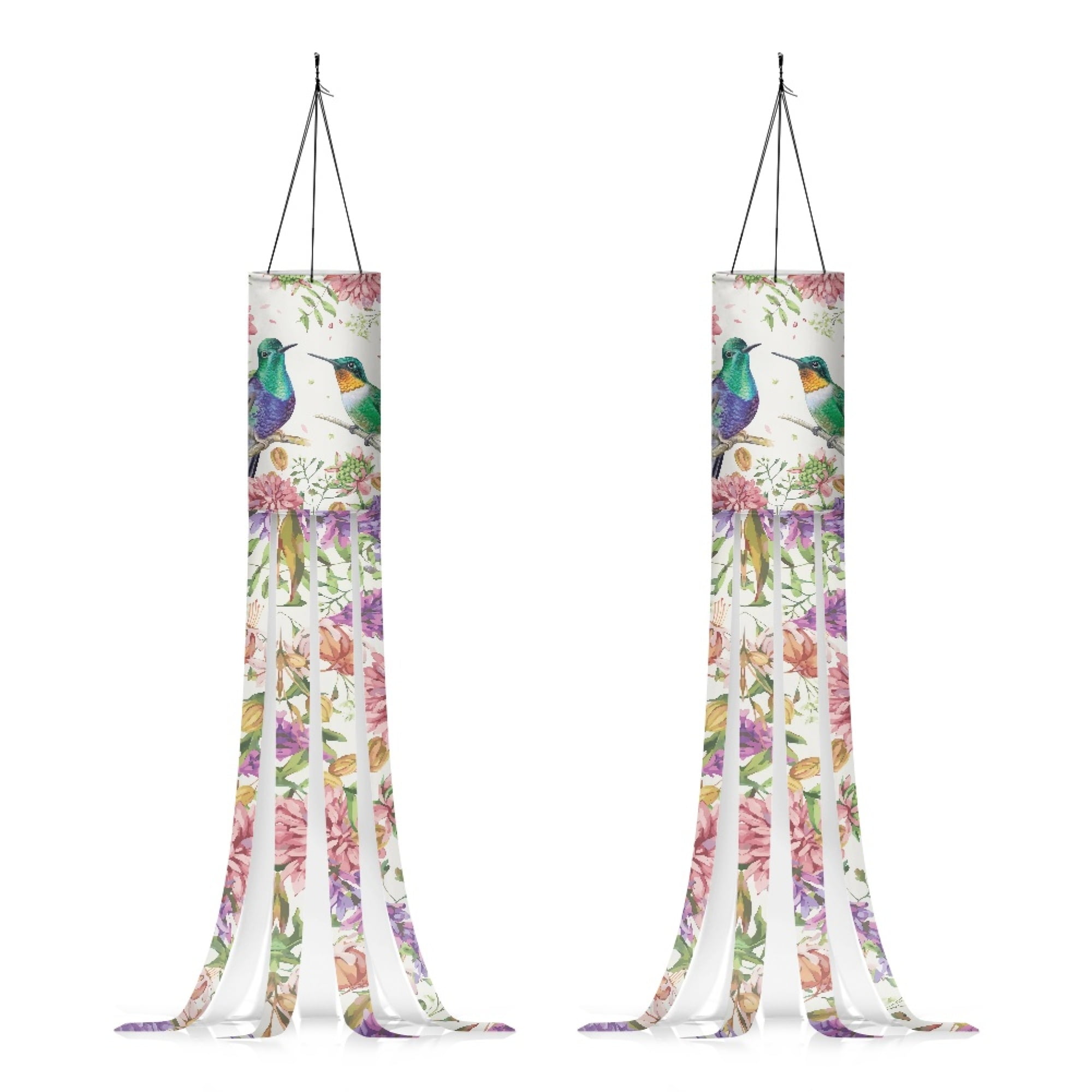 SEANATIVE Flower Hummingbird Windsock Waterproof Windsock Outdoor ...