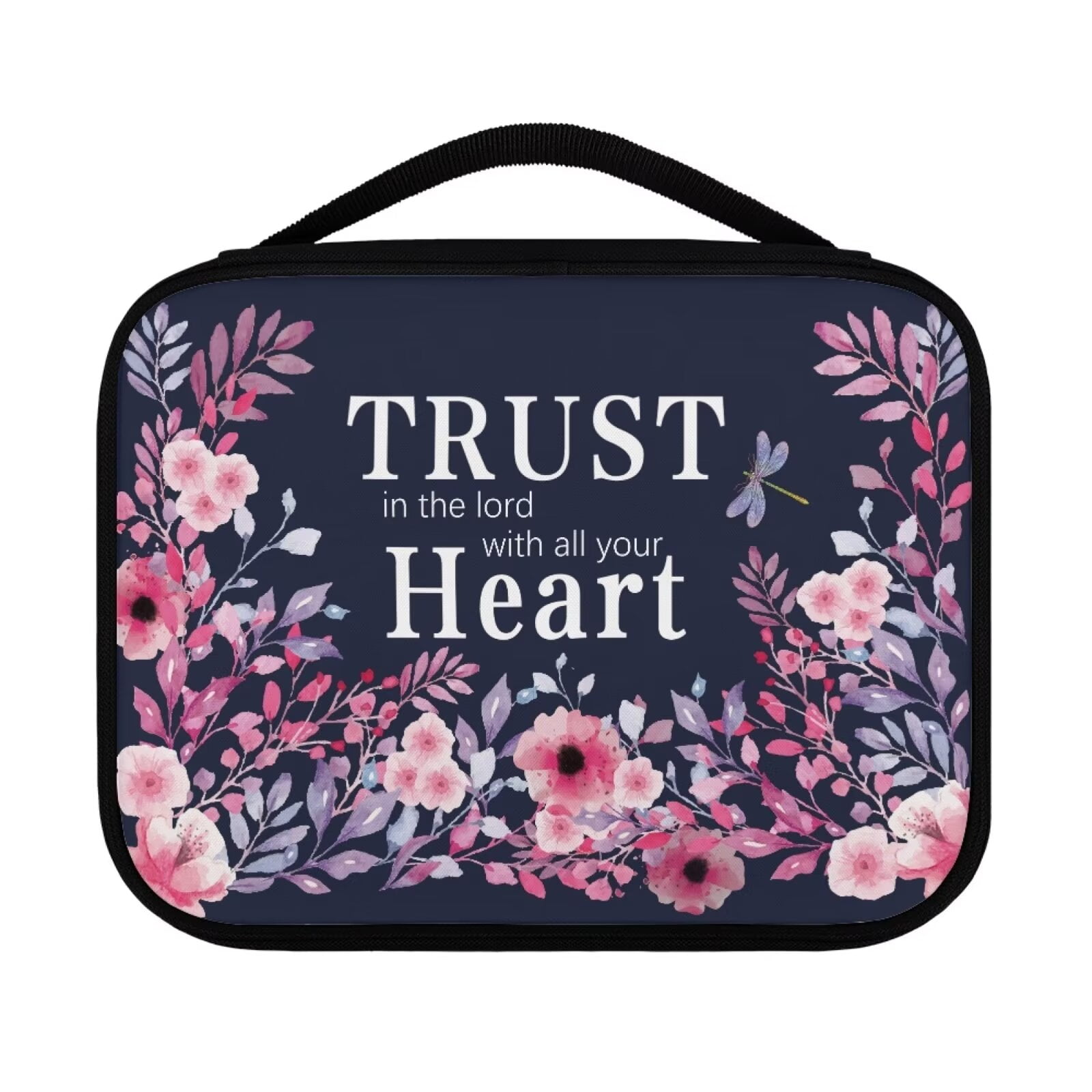 SEANATIVE Flower Leaf Bible Bag Large Bible Covers for Women with ...