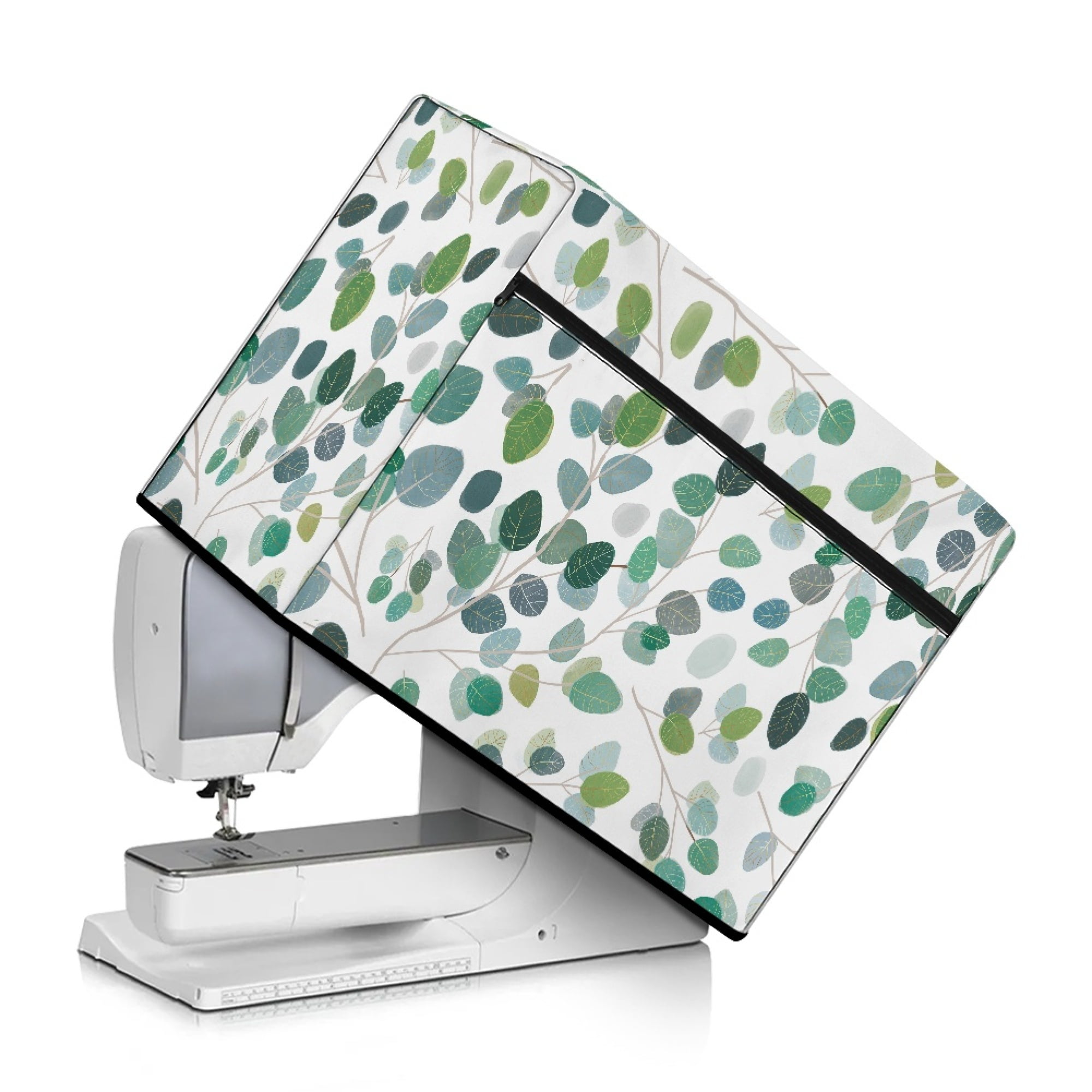 SEANATIVE Flower Leaves Cover for Sewing Machine Dust Cover with ...