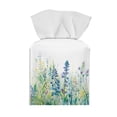 SEANATIVE Flower Leaves Tissue Box Holder Leather Lightweight Square ...