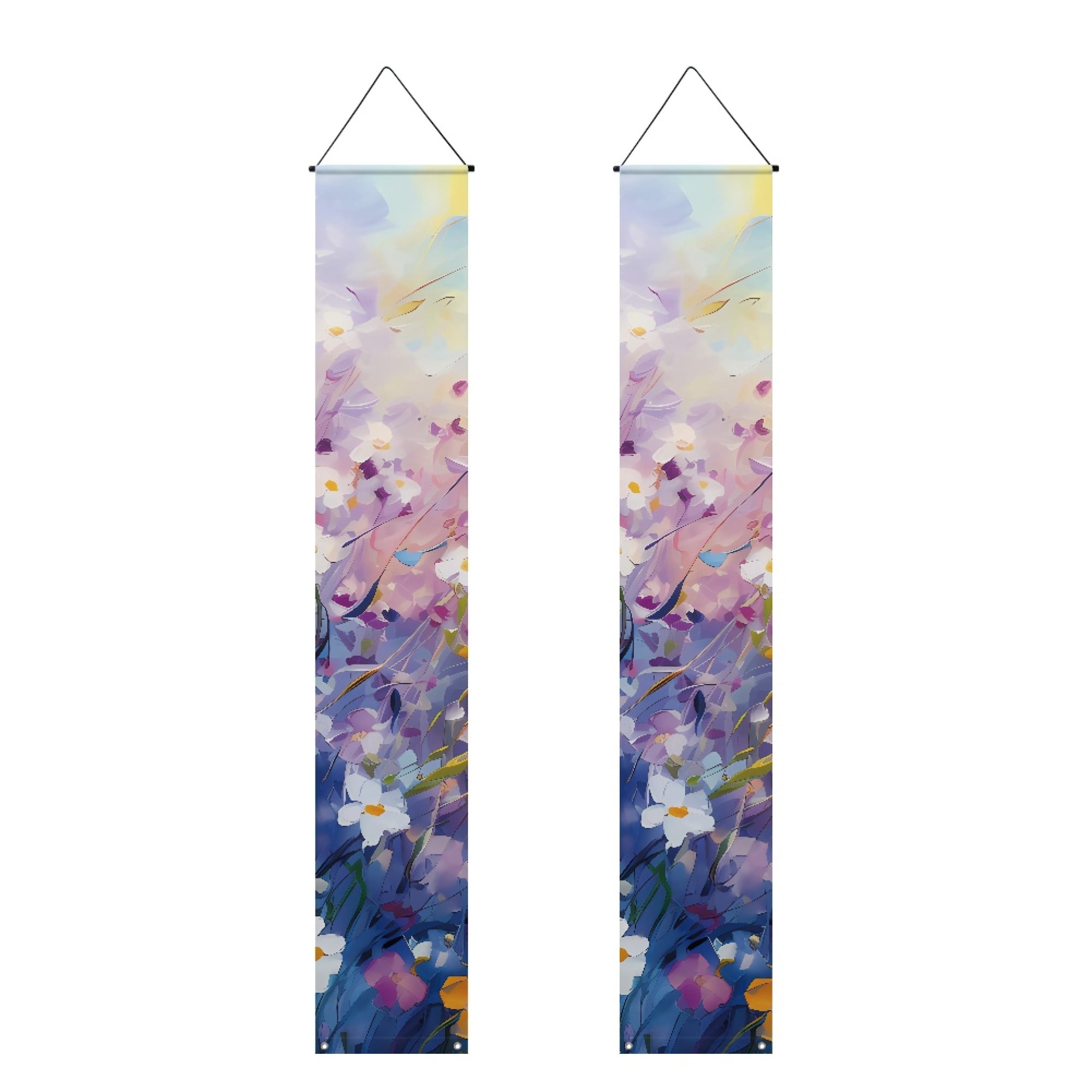 SEANATIVE Flowers Porch Banner Sign Set of 2 Holiday Banner for Front ...