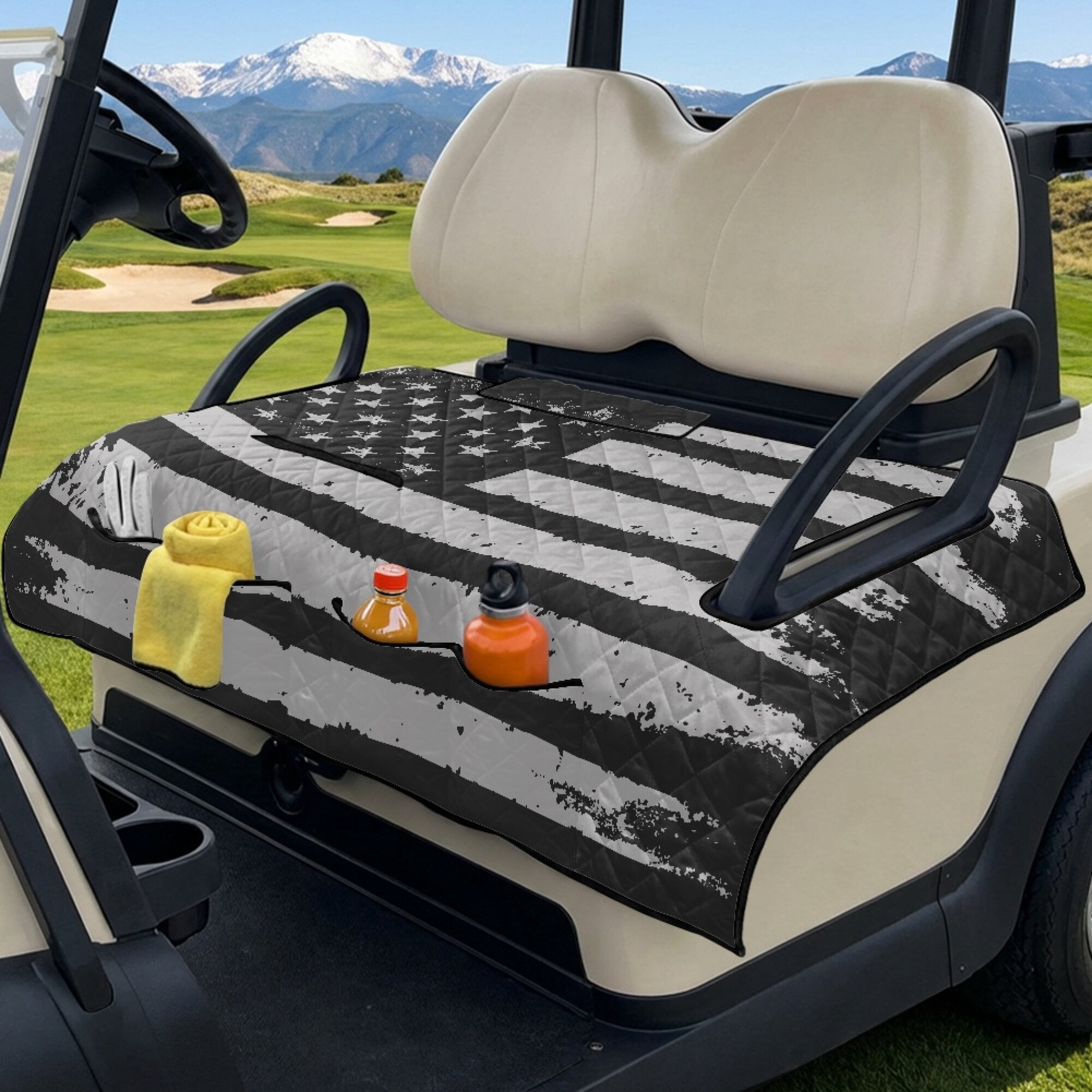 SEANATIVE Foldable Golf Cart Seat Cover, Patriotic Decoration, Easy to ...