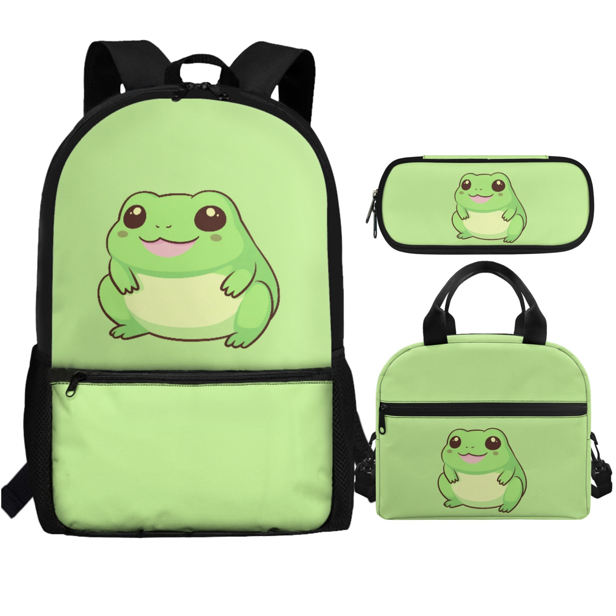 SEANATIVE Frog Bookbags Girls Backpack with Lunch Box Elementary School ...