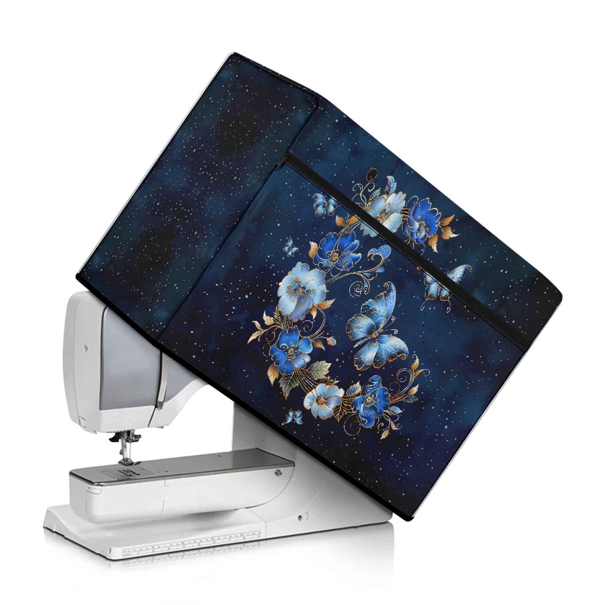 SEANATIVE Galaxy Sewing Machine Cover Floral Butterfly Sewing Machine ...