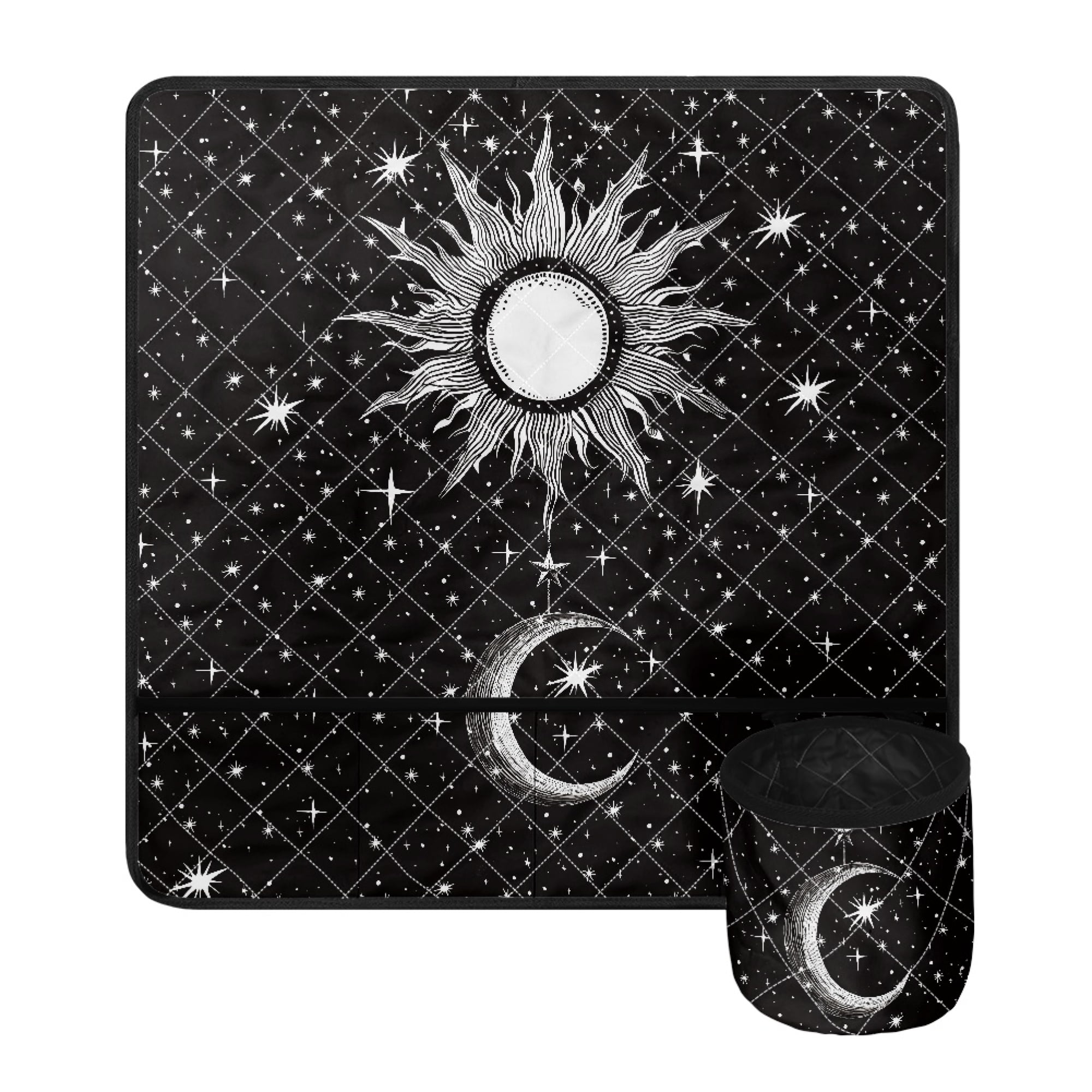 SEANATIVE Galaxy Star Moon Sewing Machine Mat for Table with Storage ...
