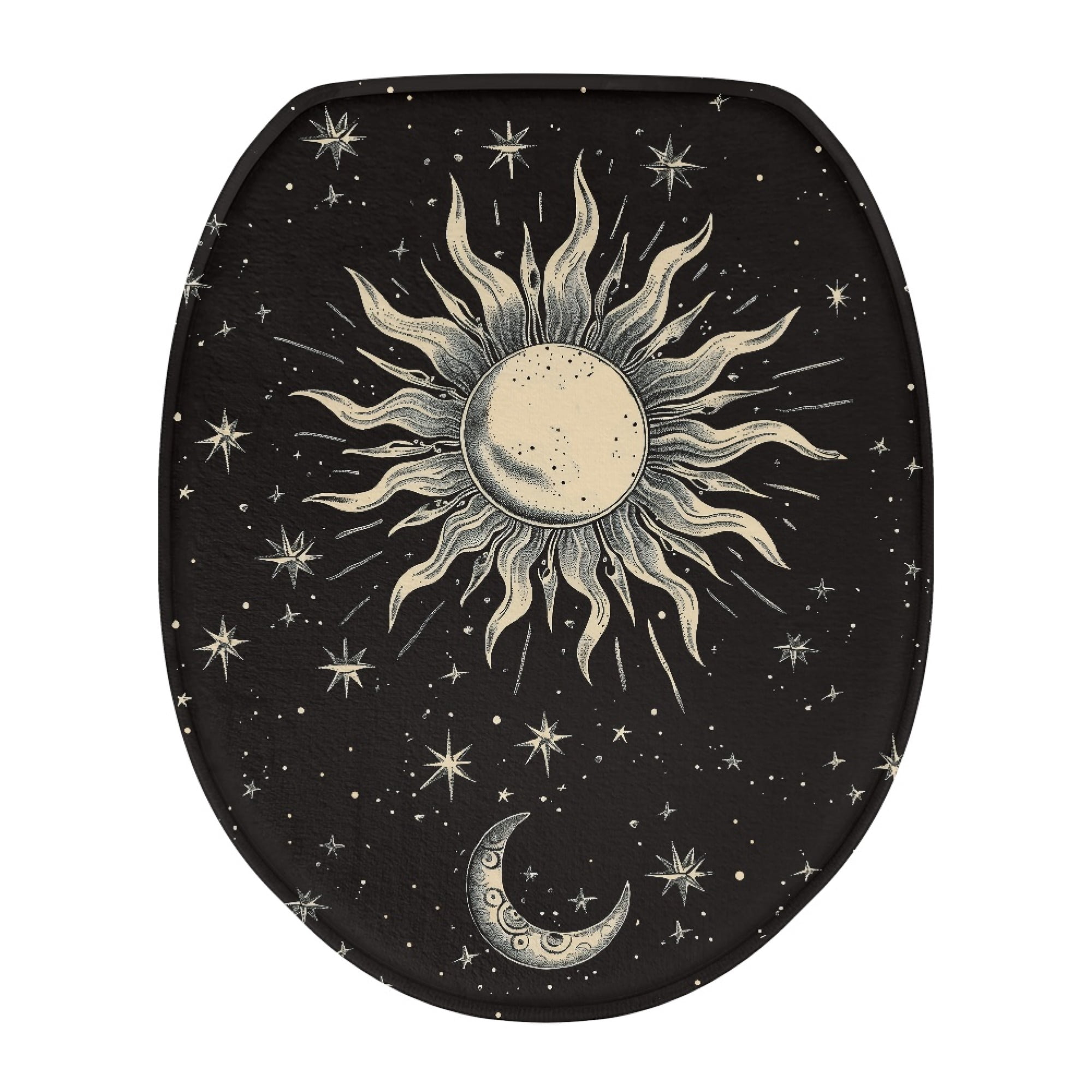 SEANATIVE Galaxy Sun Moon Toilet Seat Lid Cover Aesthetic Soft and ...