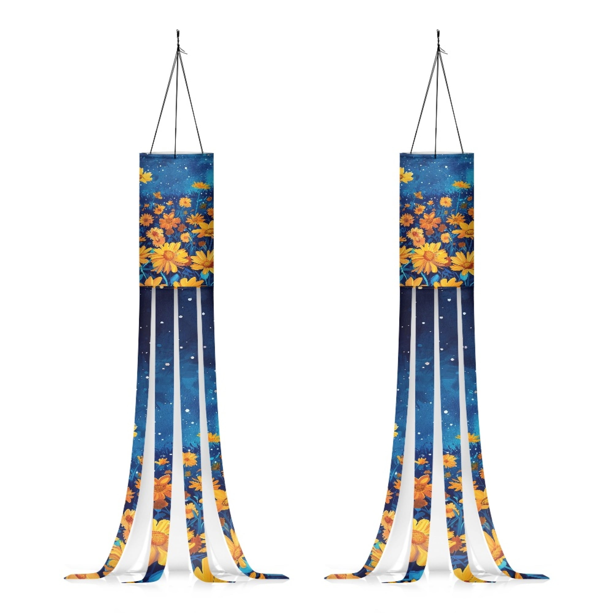 SEANATIVE Galaxy Sunflower Windsocks 2 Pack Handing 40 Inch Windsock ...