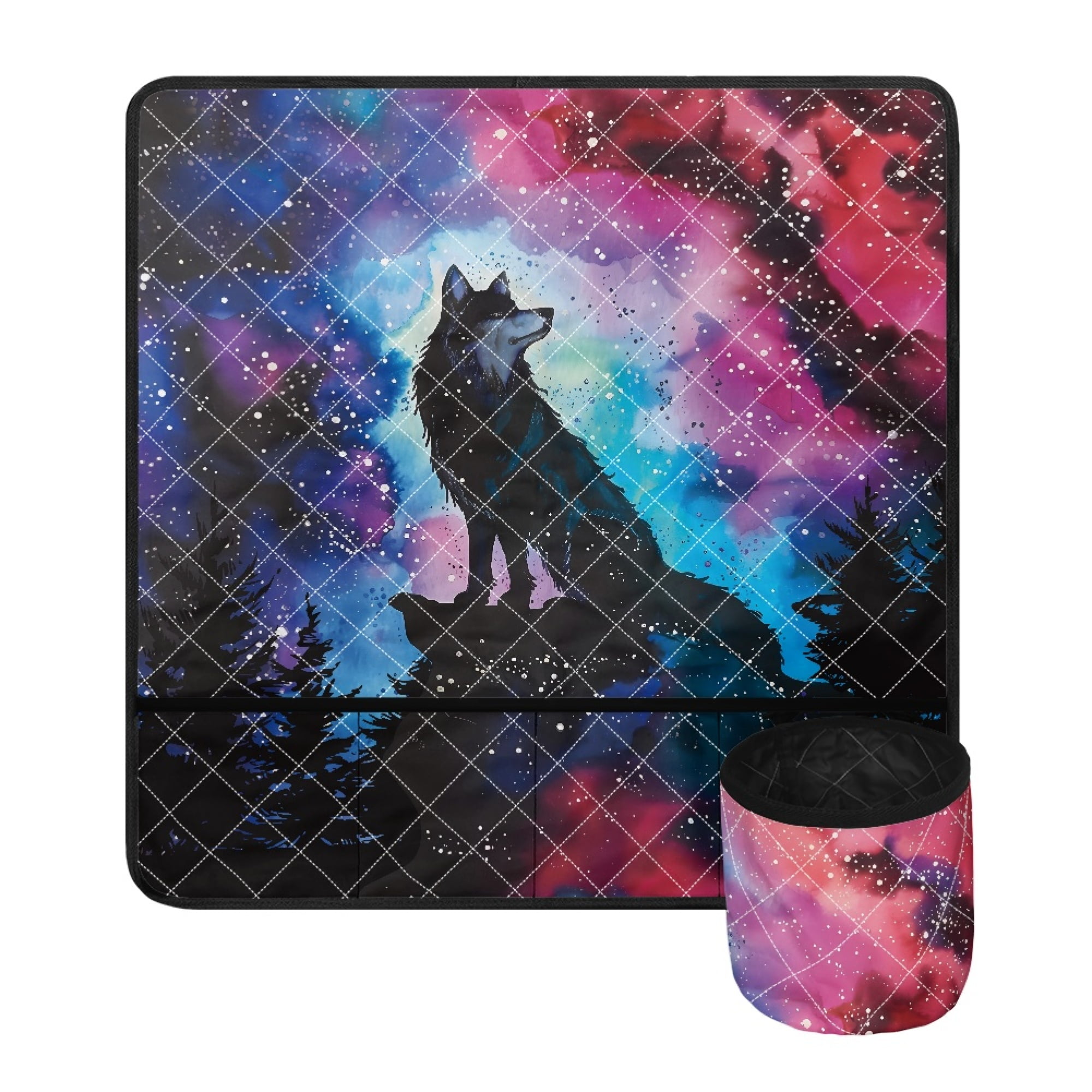 SEANATIVE Galaxy Wolf Sewing Machine Cover with Small Cylinder Reduce ...