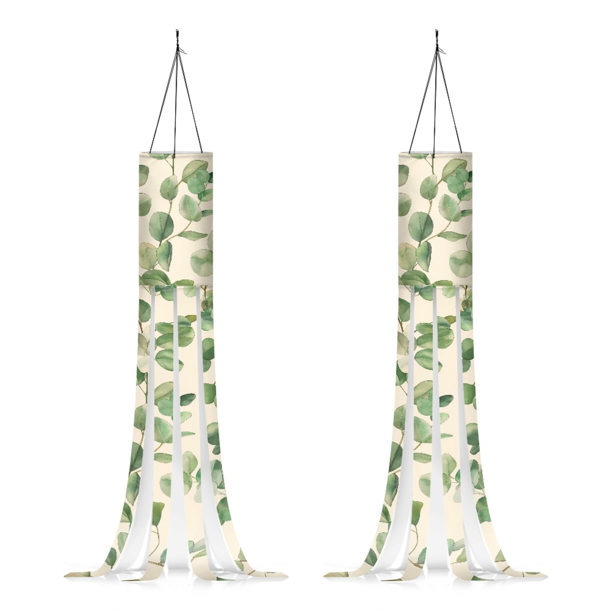 SEANATIVE Green Leaves Windsocks 2 Piece Outdoor Hanging 40 Inch Wind ...