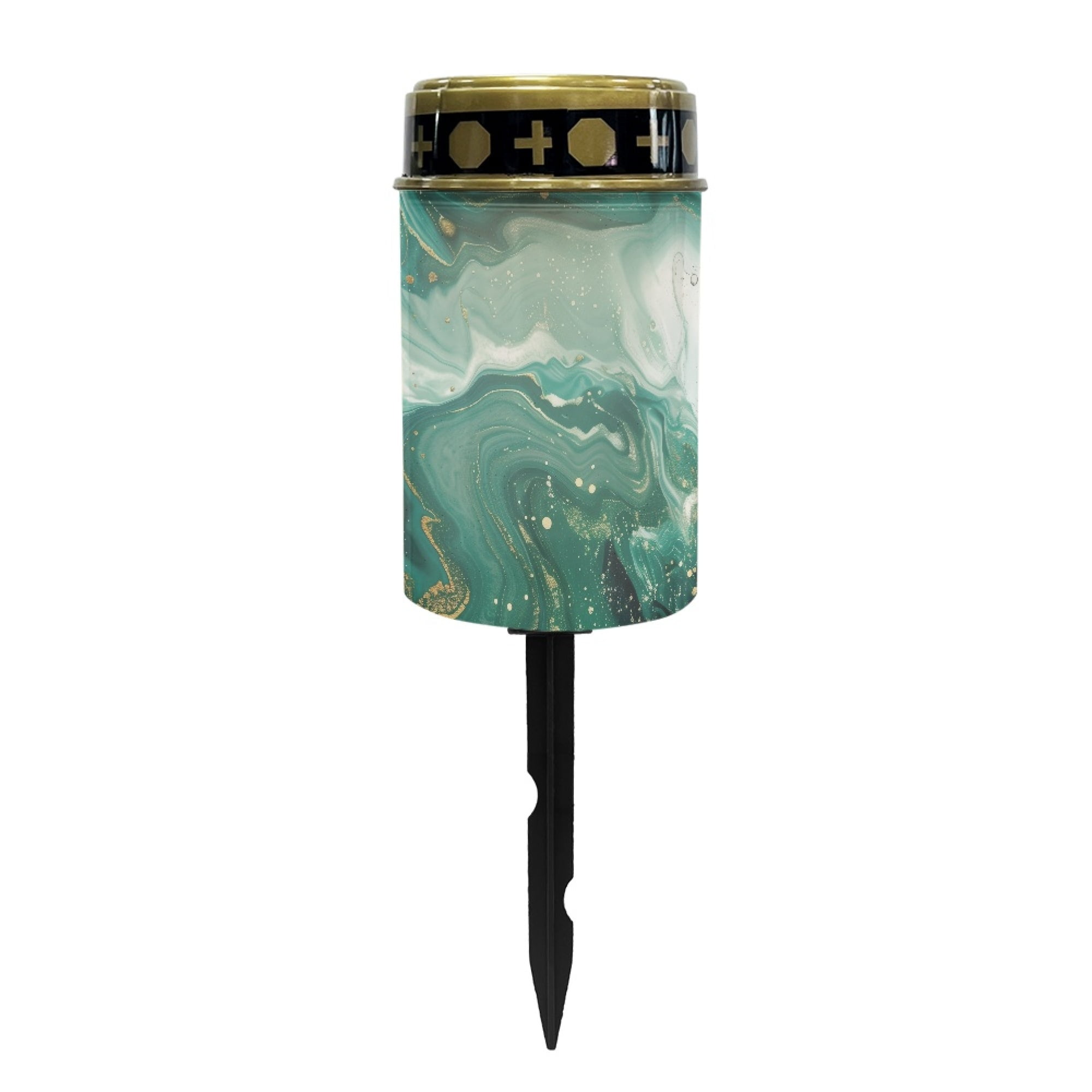 SEANATIVE Green Marble Print Cemetery Solar Lights Landscape Path ...