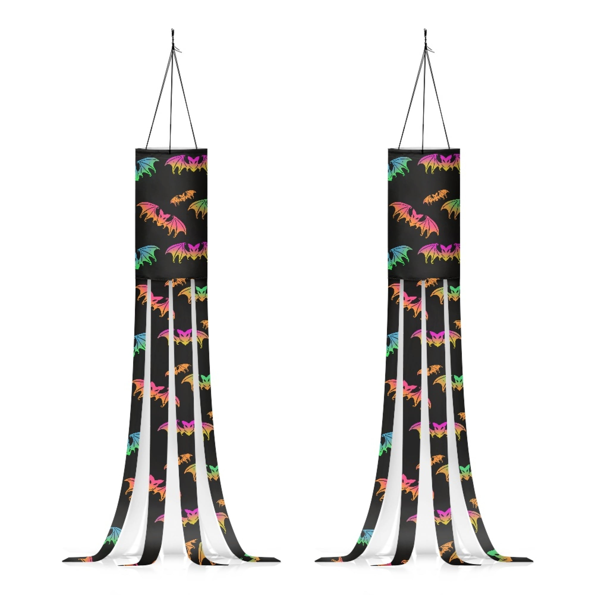 SEANATIVE Halloween Bats Windsocks 2 Pack Handing 40 Inch Windsock ...