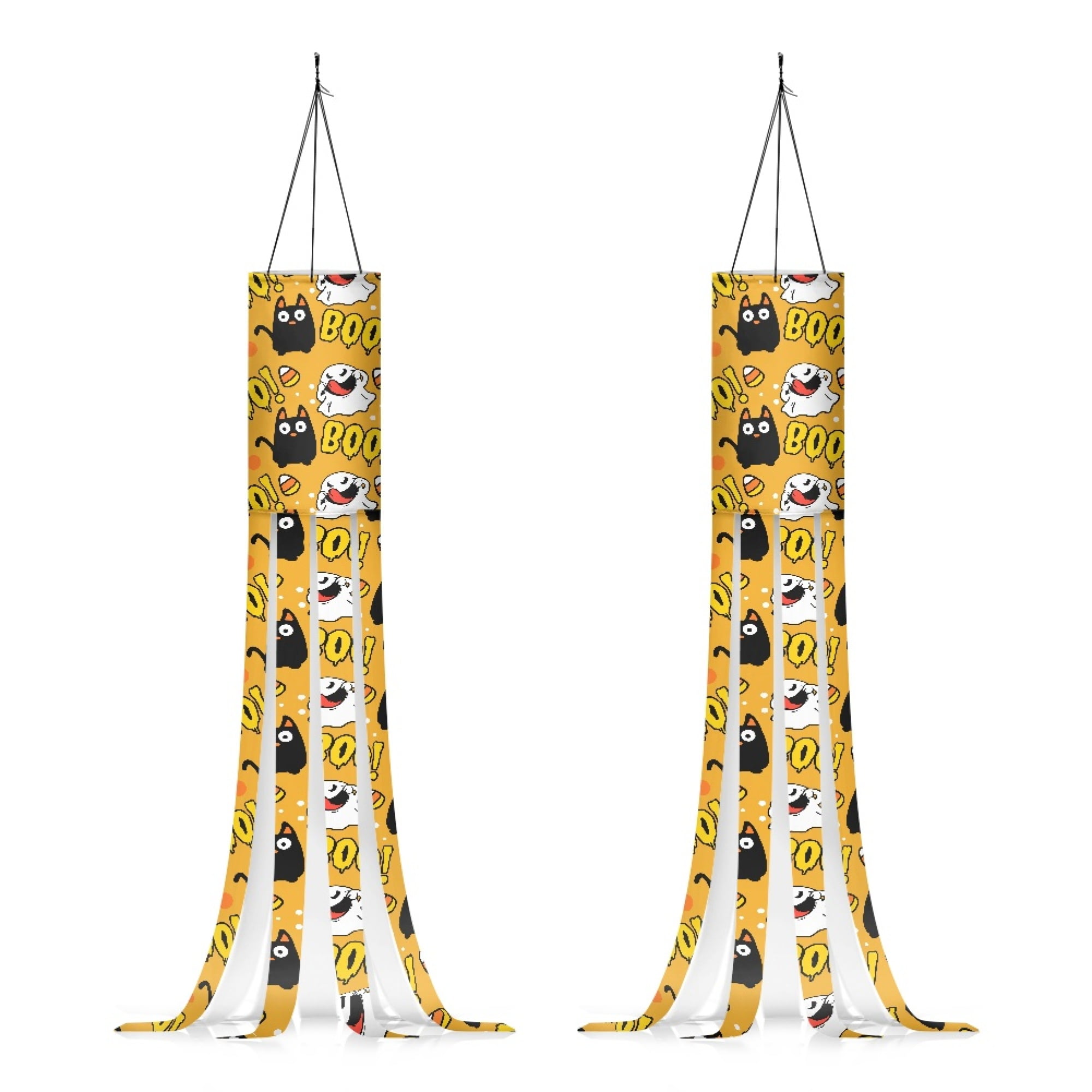 SEANATIVE Halloween Cute Ghost Windsocks 2 Pack Handing 40 Inch ...