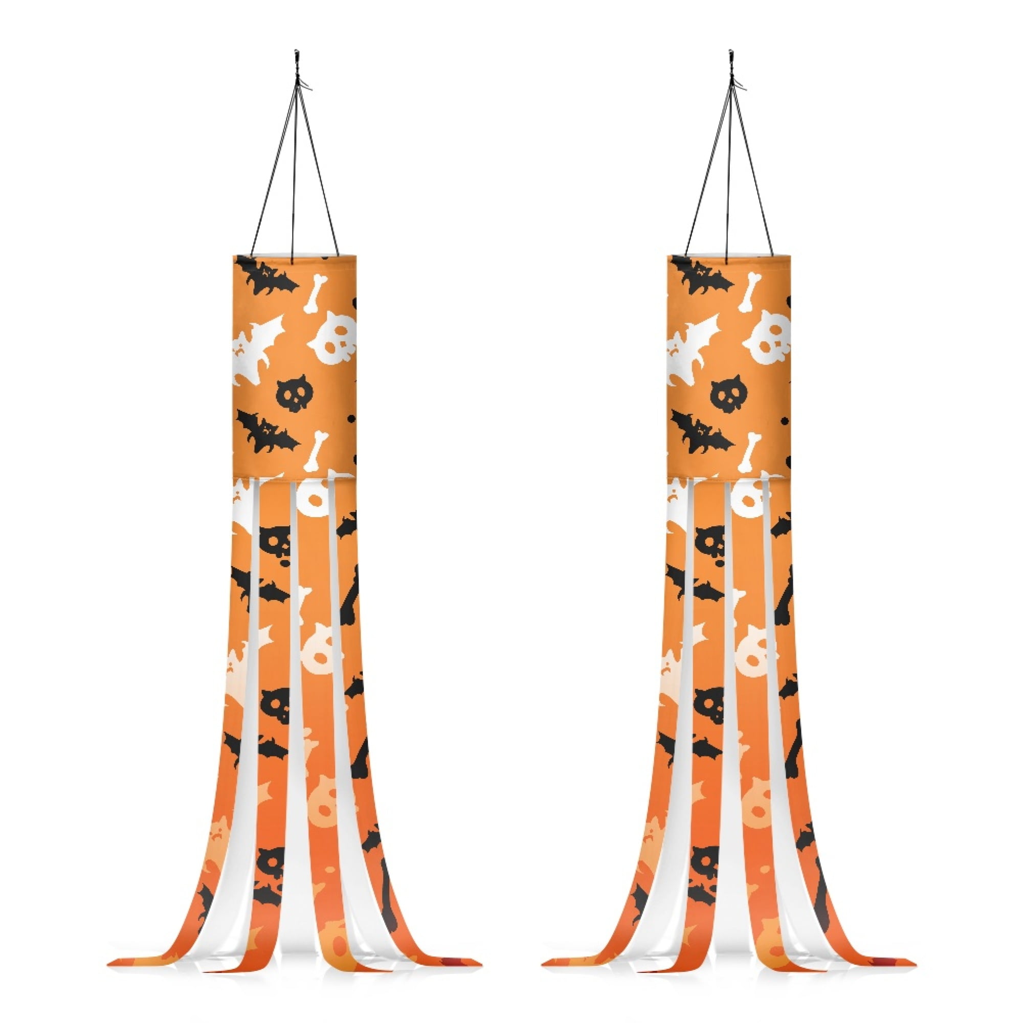 SEANATIVE Halloween Ghost Bats Windsock 40 Inch 2 Piece Autumn Windsock ...