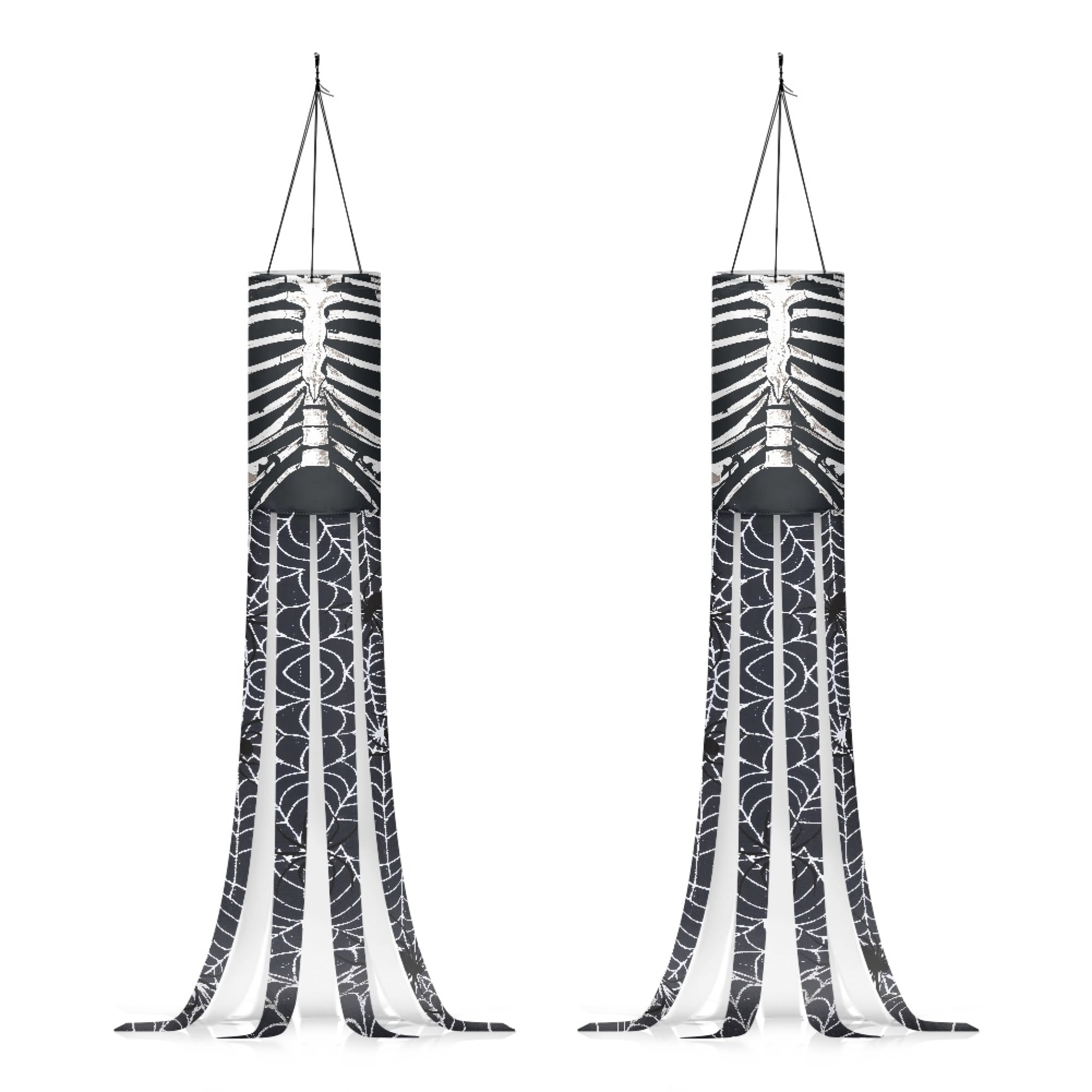 SEANATIVE Halloween Skull Body Windsock Flag Outdoor Purple Hanging ...