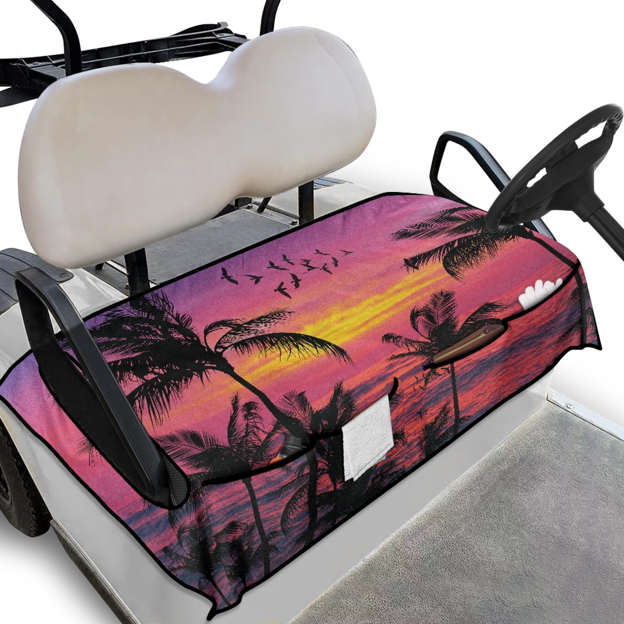 SEANATIVE Hawaii Style Golf Golf Cart Seat Cover Coconut Tree Golf Cart ...