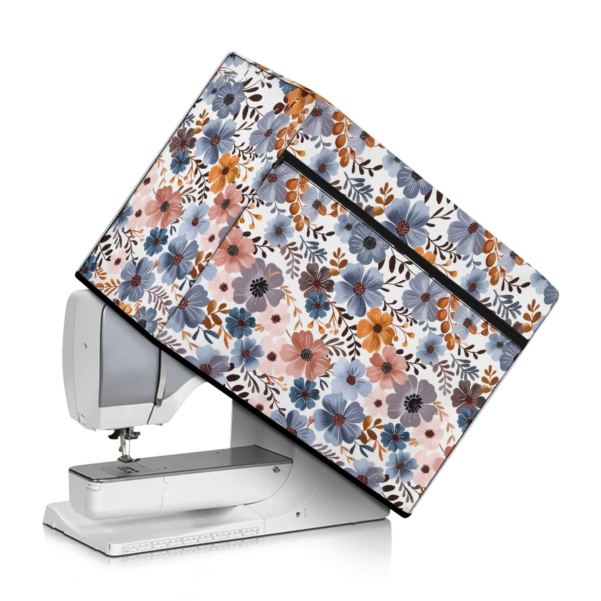 SEANATIVE Hibiscus Flower Sewing Machine Dust Cover with Pocket ...