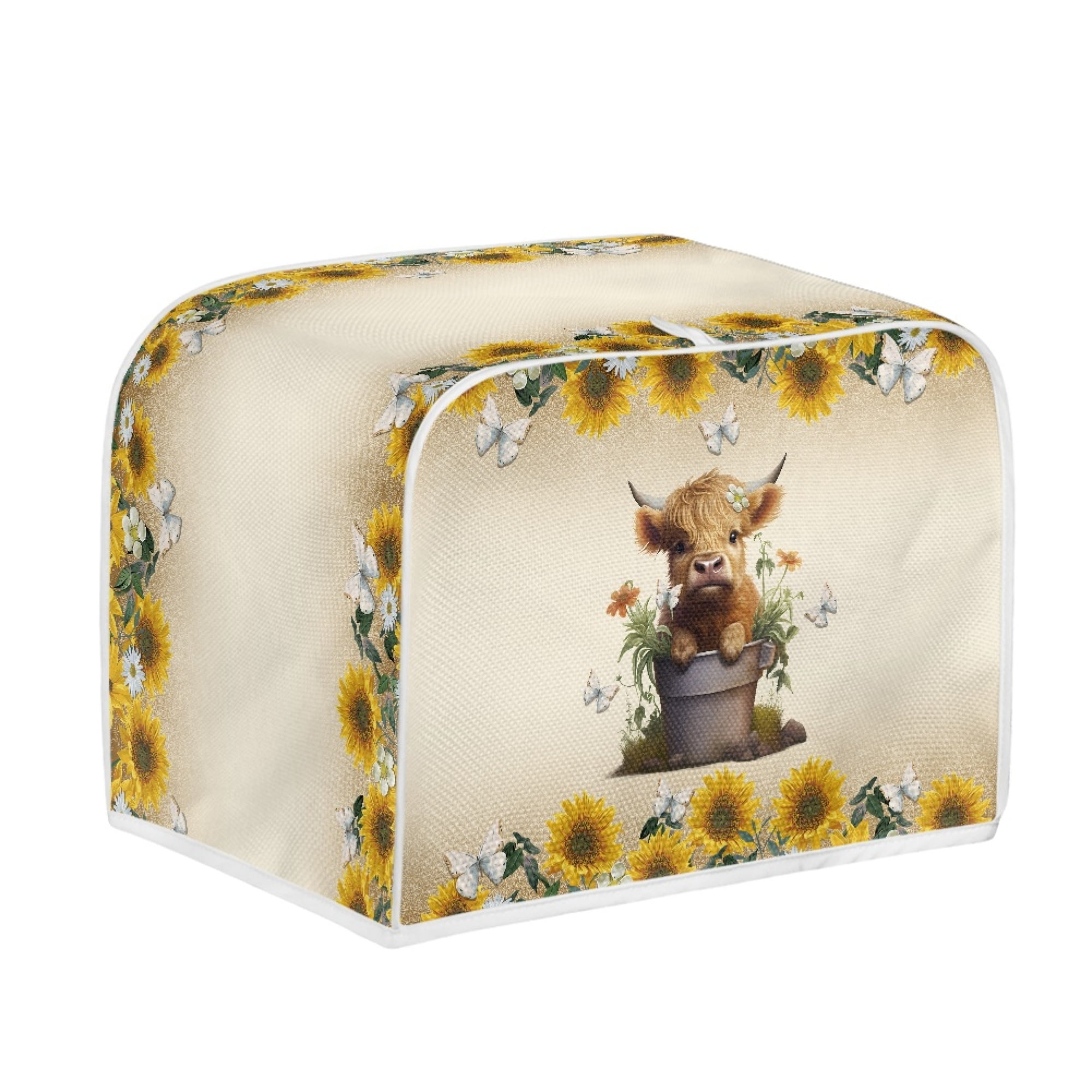 SEANATIVE Highland Cow Toaster Dust Cover 2 Slice Microwave Toaster ...