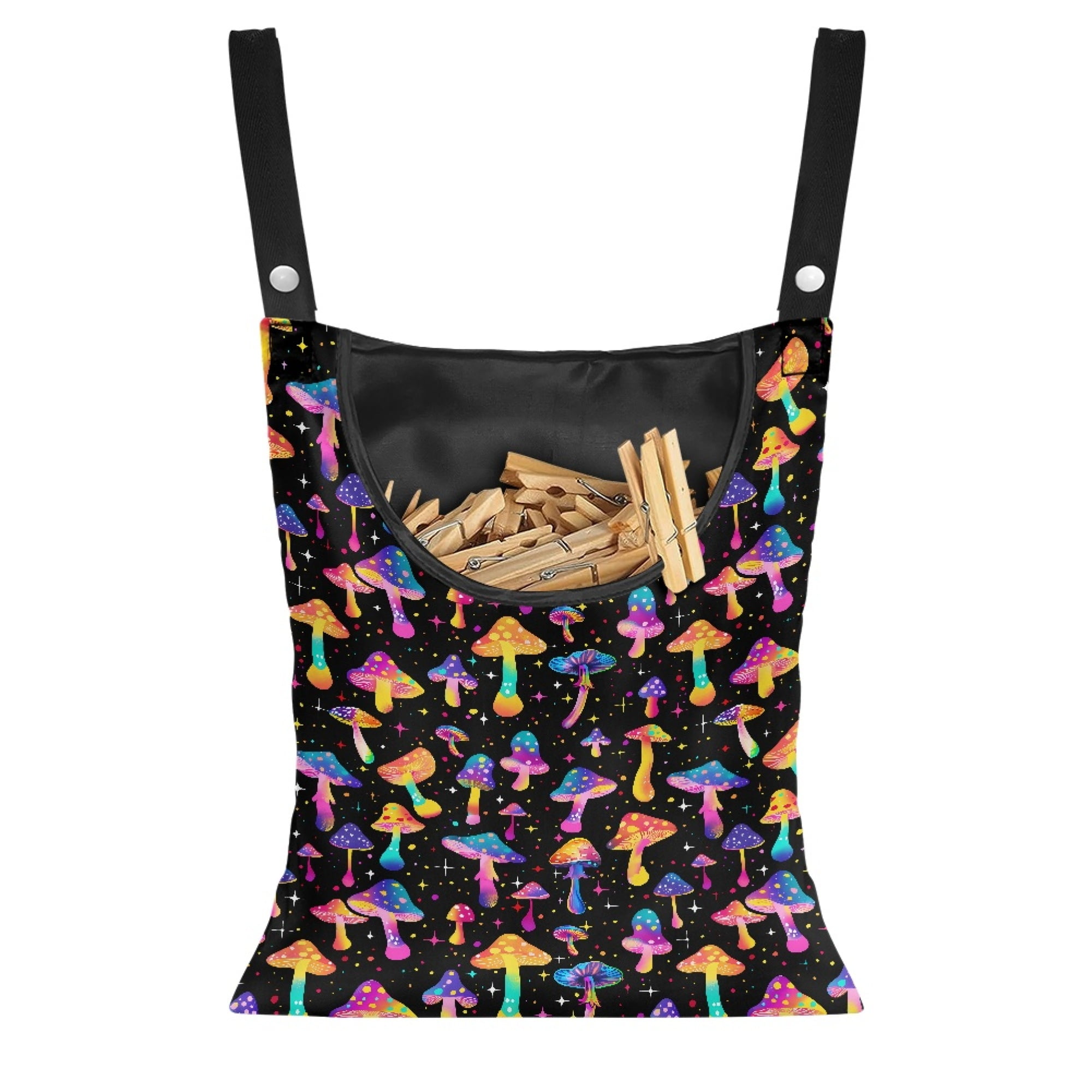 SEANATIVE Hippie Mushroom Clothespin Bag Hanging Storage Organizer ...