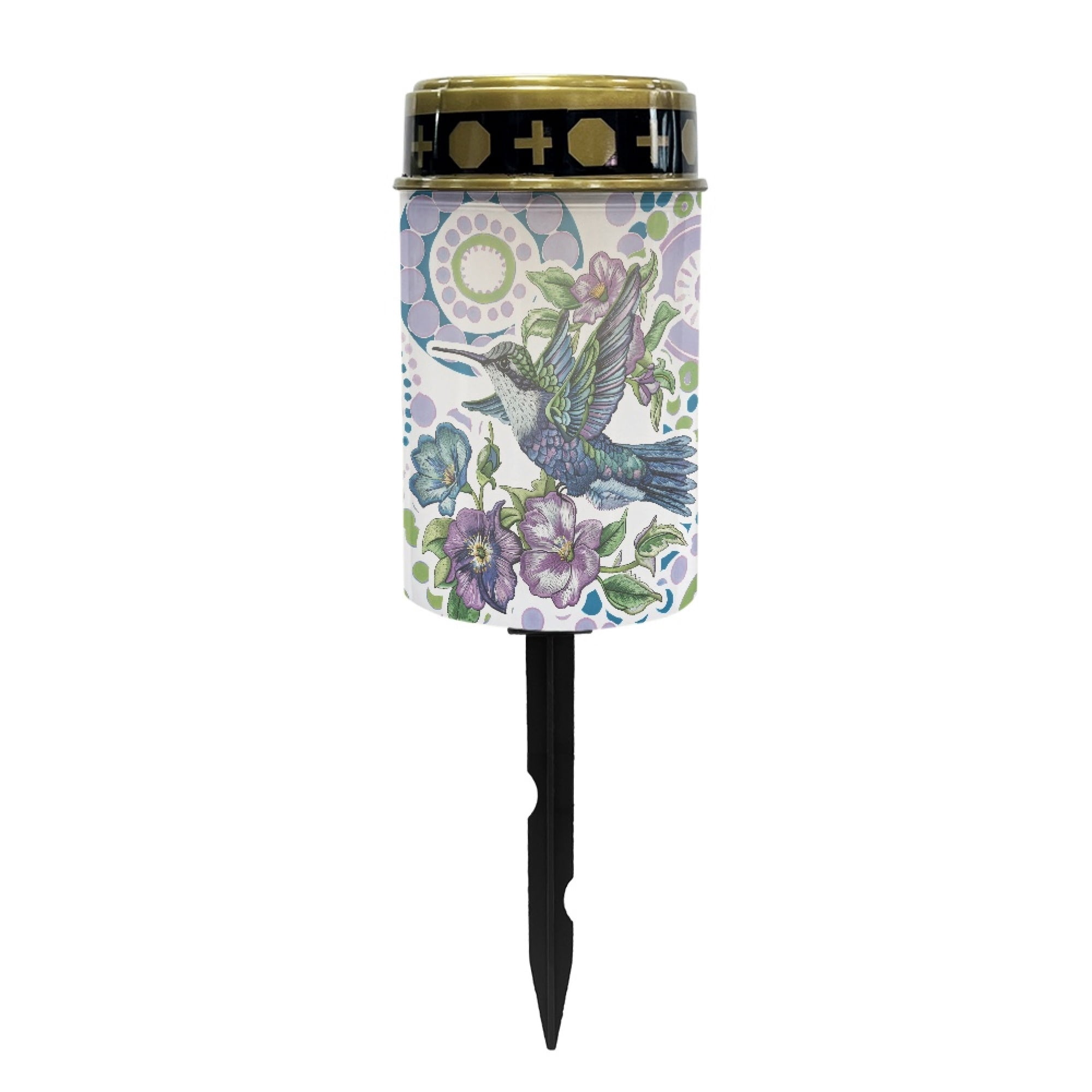 SEANATIVE Hummingbird Cemetery Solar Lights for Grave Floral Grave ...