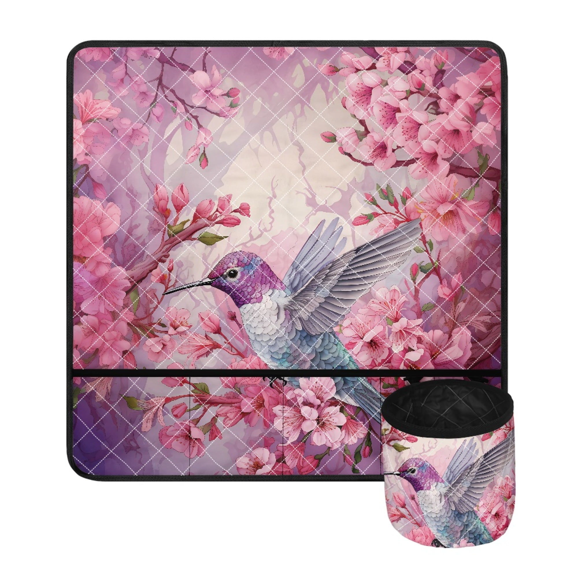 SEANATIVE Hummingbird Sewing Machine Dust Cover with Pockets Cherry ...