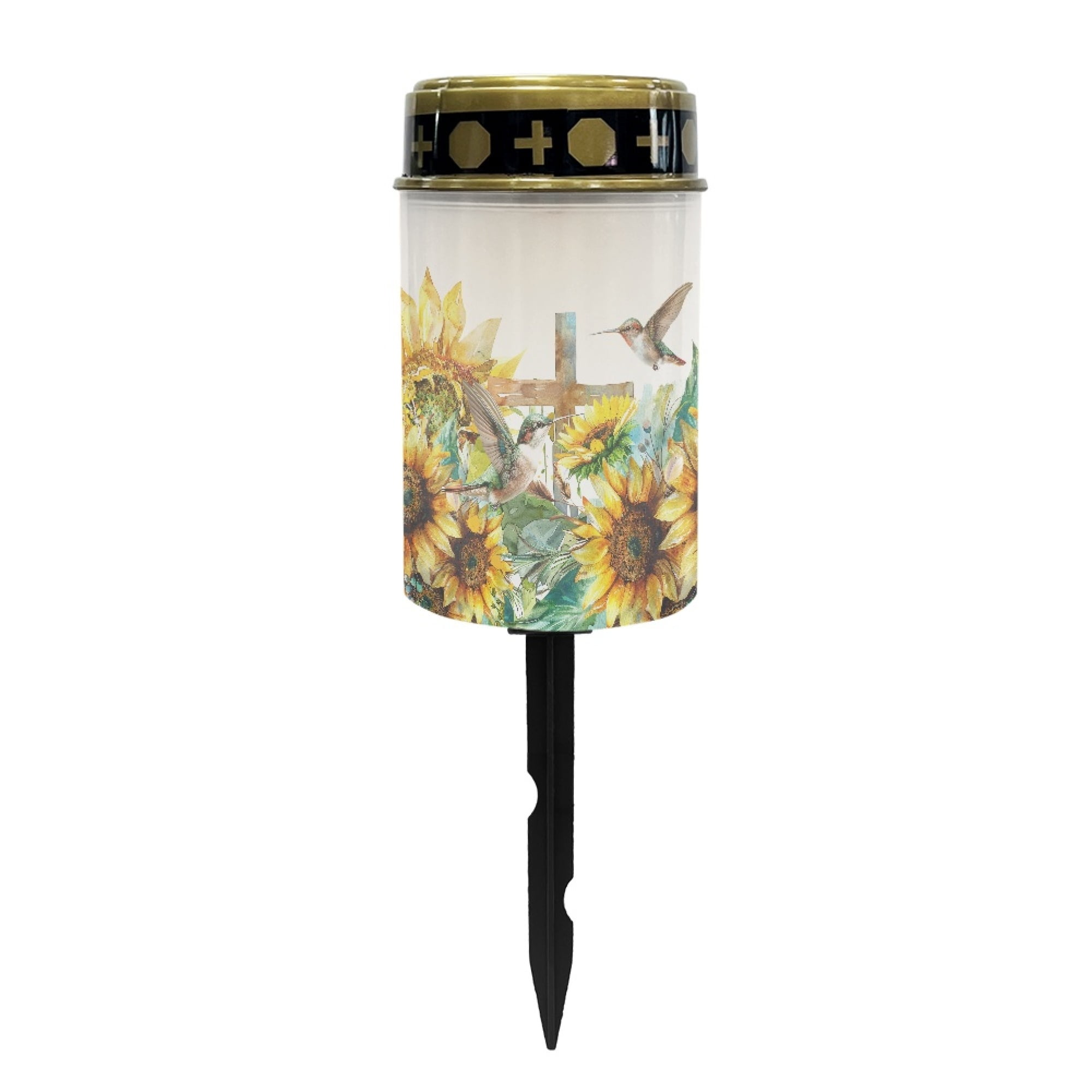 SEANATIVE Hummingbird Solar Lights for Cemetery Cross Cemetery Decor ...