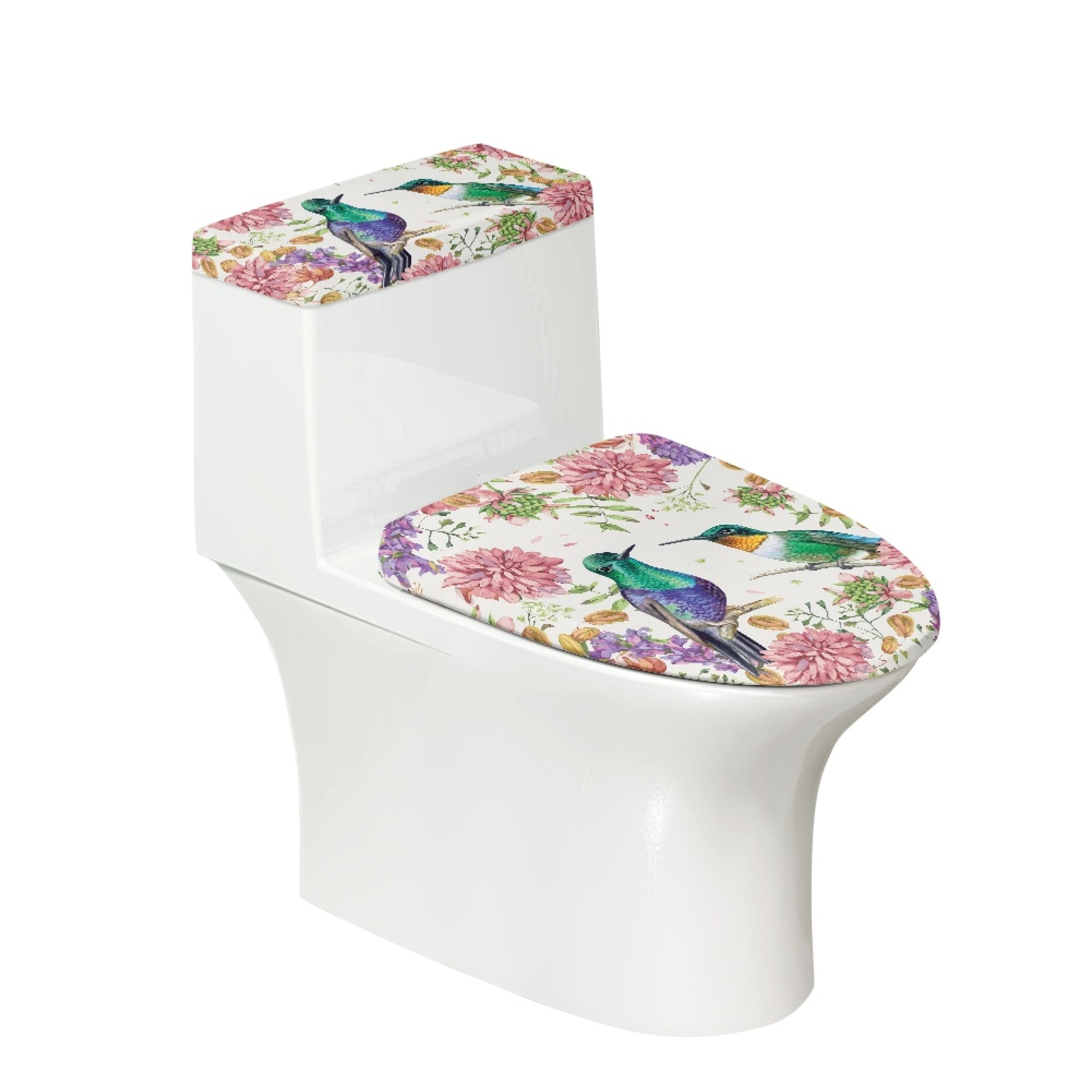 SEANATIVE Hummingbird Toilet Lid Covers Elongated Tank Lid Covers ...