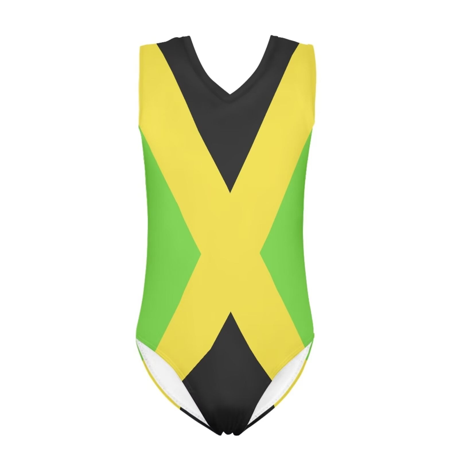 SEANATIVE Jamaica Flag Bathing Suit One Piece Teen Casual V Neck Girls ...