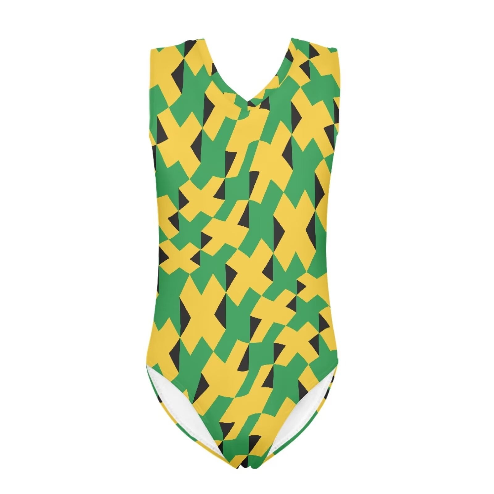 Seanative Jamaica Flag Girls One Piece Swimsuit Skin Friendly Tankini