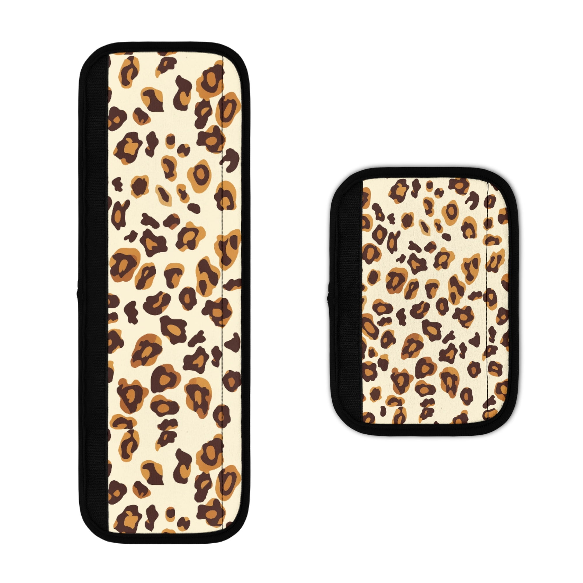 SEANATIVE Leopard Print Fridge Handle Covers Set of 2 Washable Fridge ...