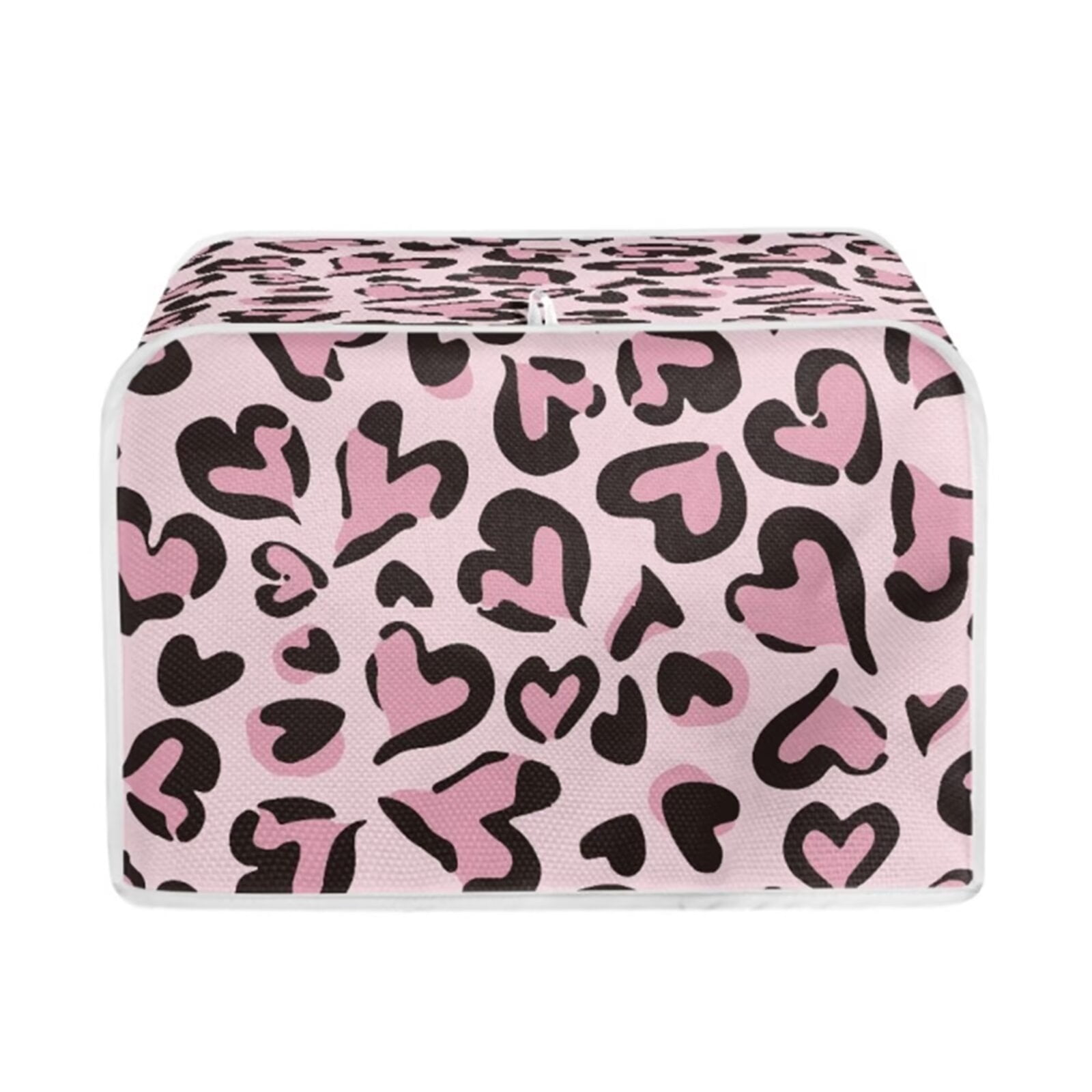 SEANATIVE Leopard Print Toaster Cover Washable Pink Heart Toaster Dust ...
