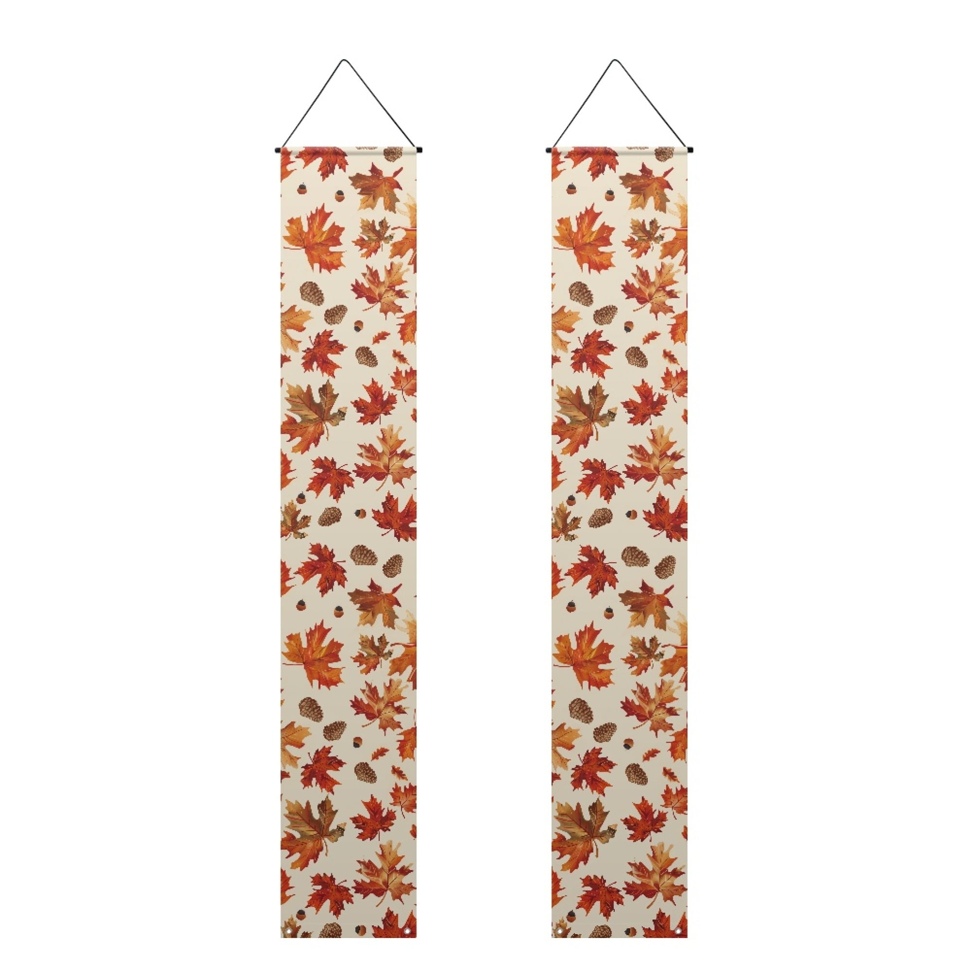 SEANATIVE Maple Leaf Porch Banners for Front Door 2 Piece Thanksgiving ...