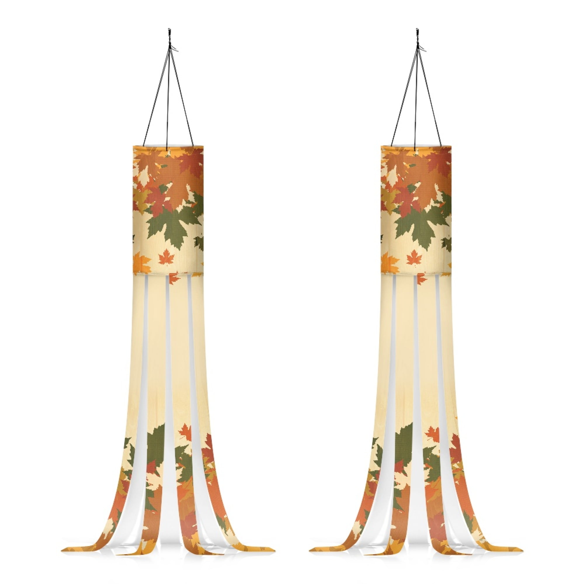 SEANATIVE Maple Leaf Windsock Thanksgiving Fall Windsock Outdoor ...