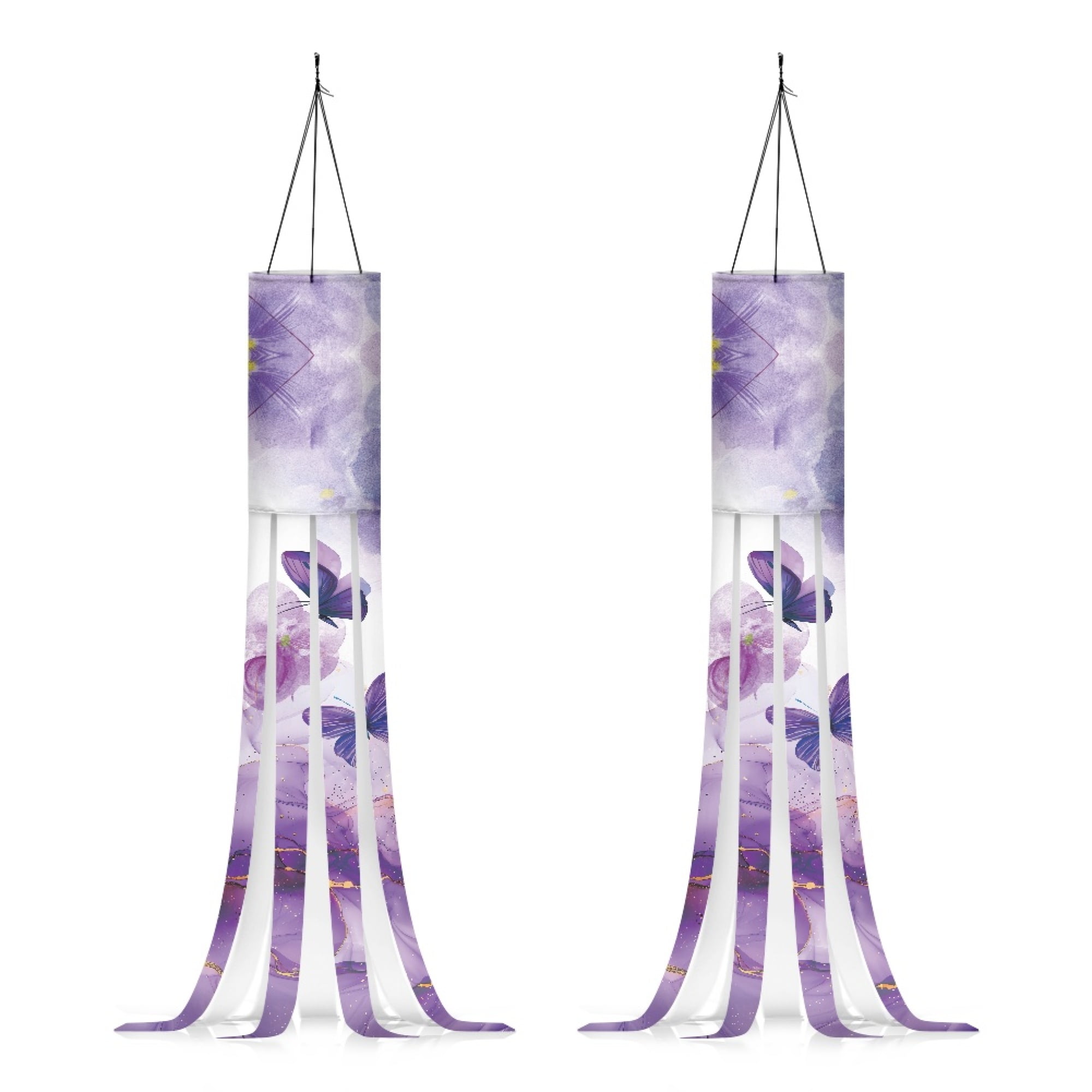 SEANATIVE Marble Stripes Butterfly Windsocks Outdoor Handing 40 Inch ...