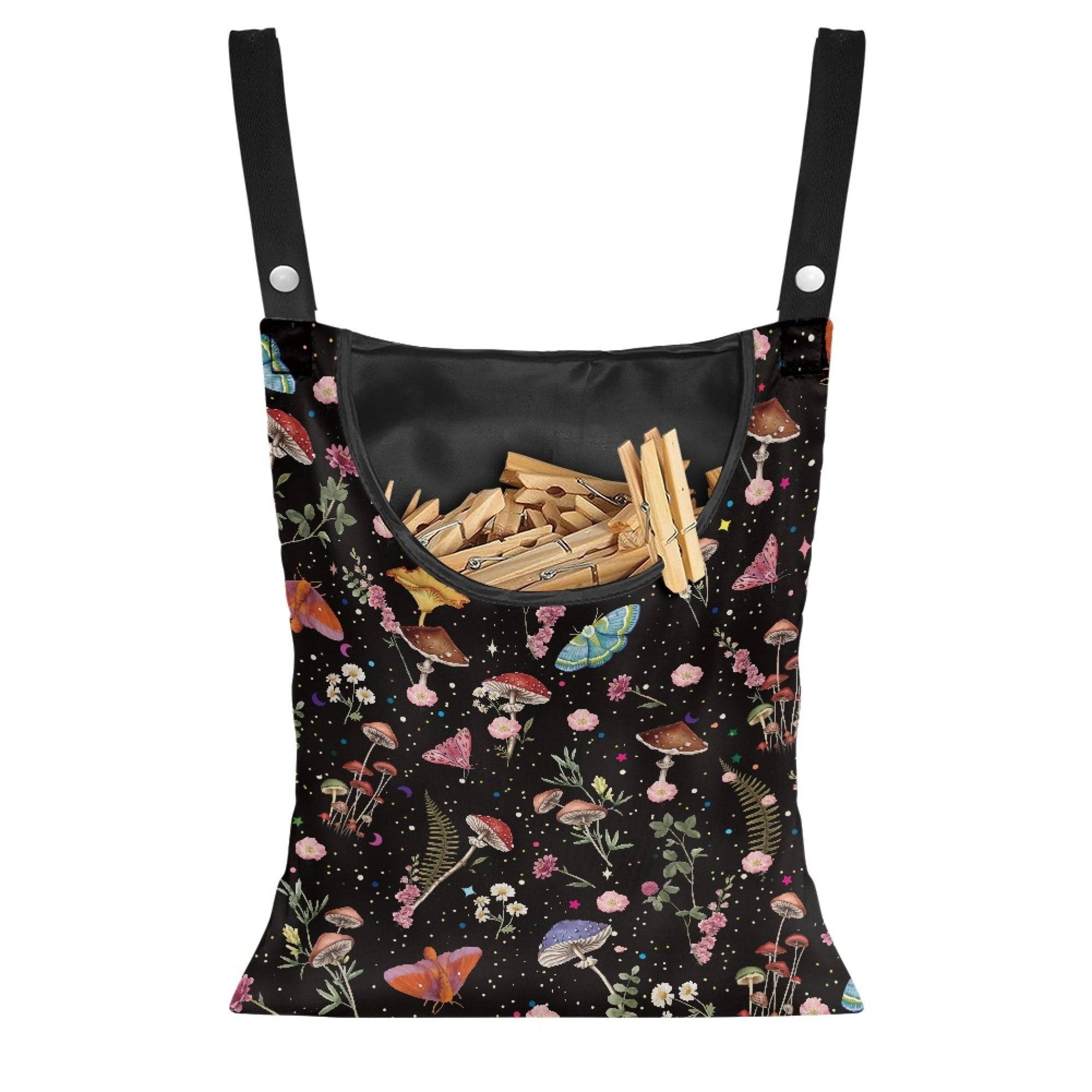 SEANATIVE Mushroom Butterfly Clothespin Bags Large Capacity Summer ...