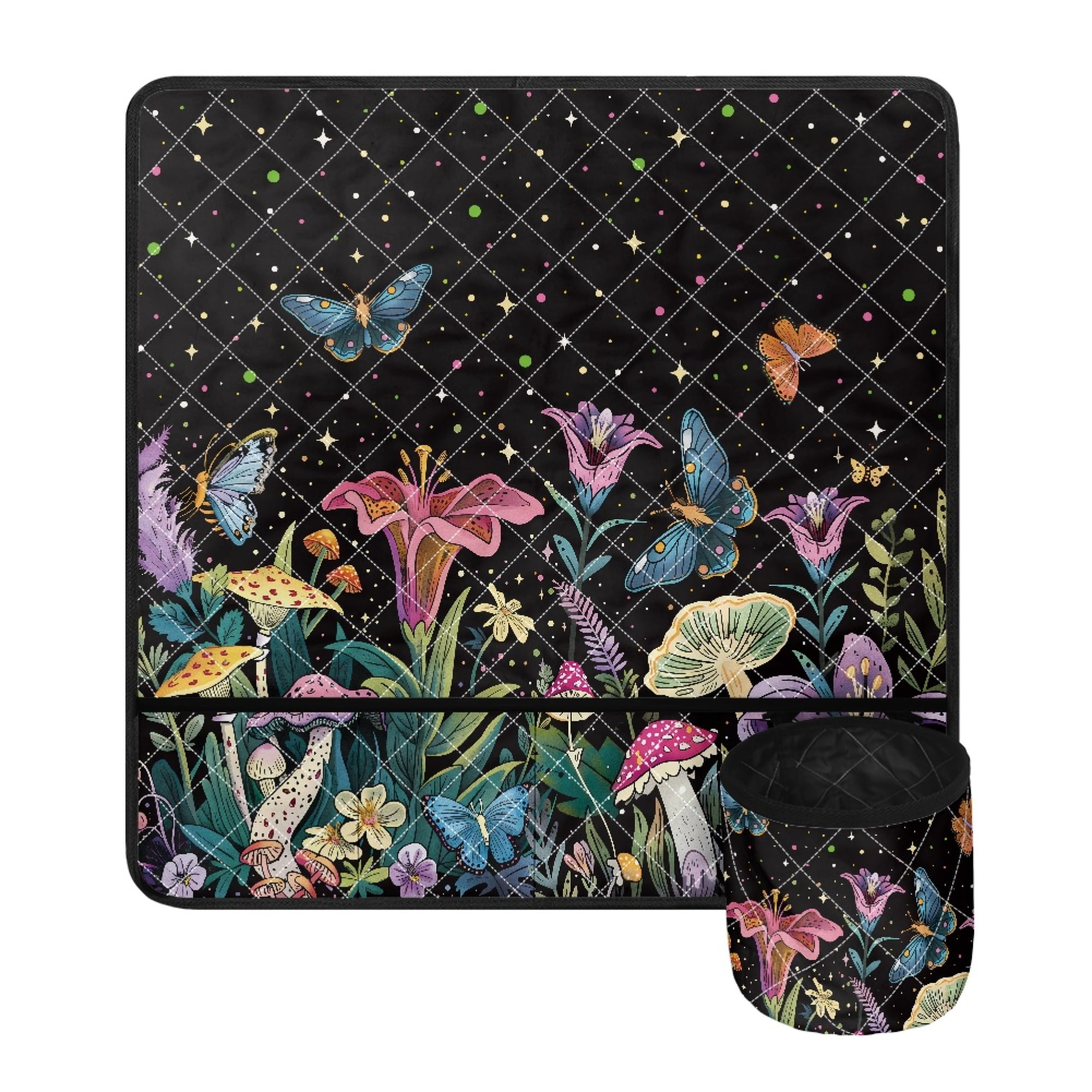 SEANATIVE Mushroom Butterfly Sewing Machine Mat with Cylinder for ...