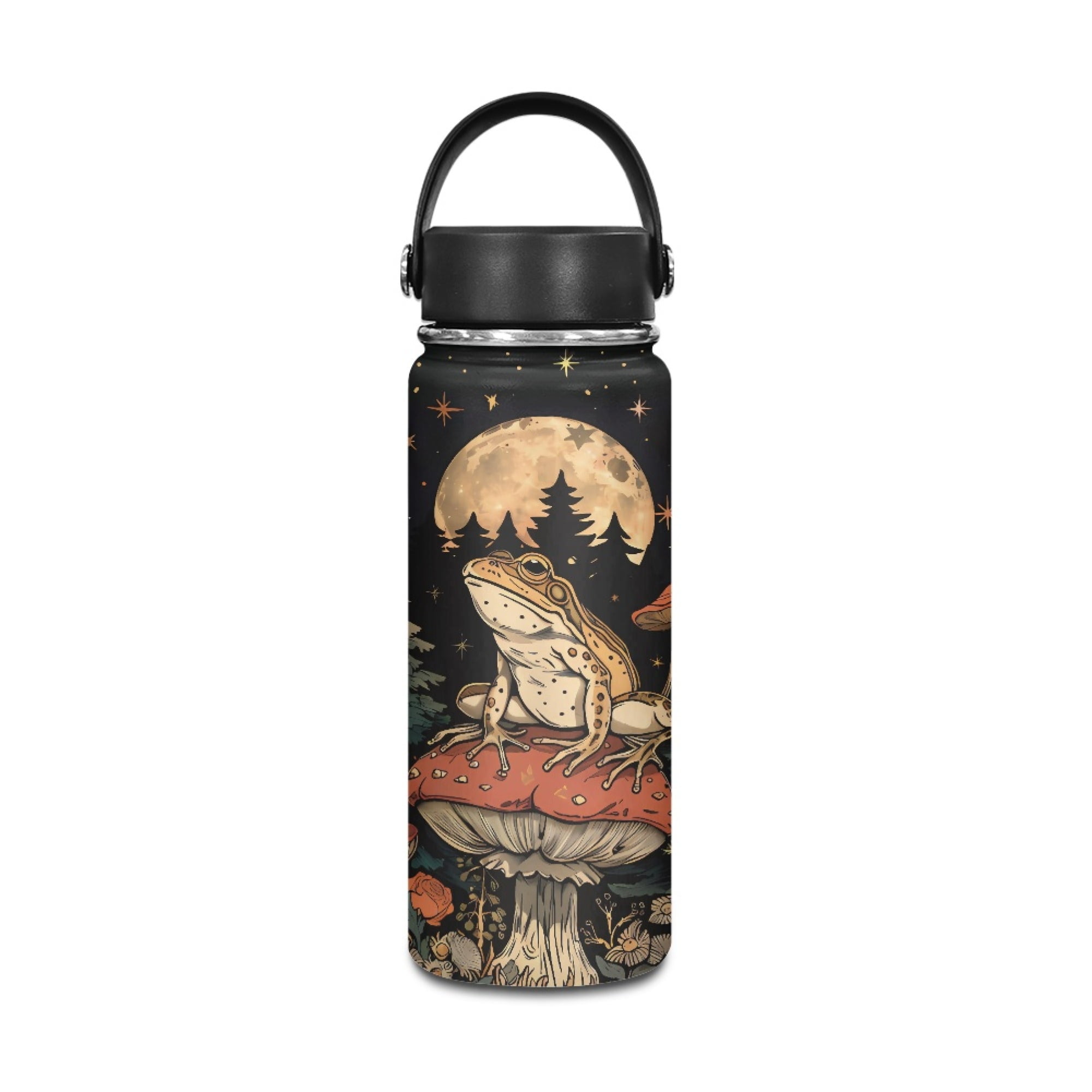 SEANATIVE Mushroom Frog Water Bottle Cute Water Bottle with Lid and ...