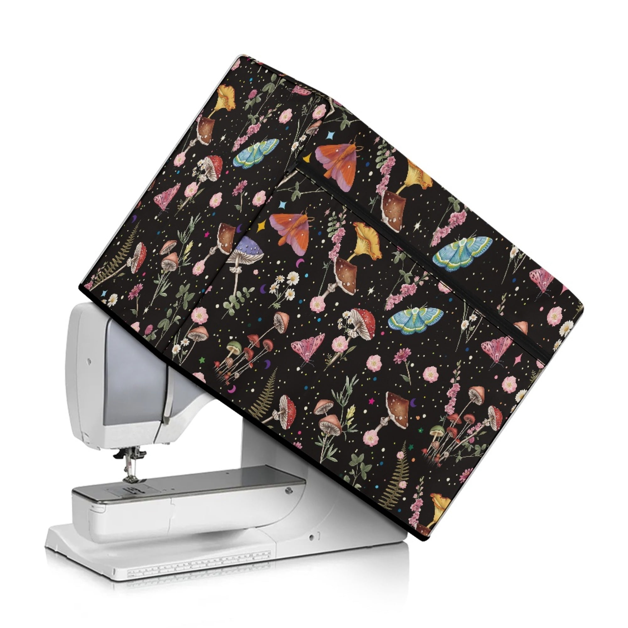 SEANATIVE Mushroom Sewing Machine Dust Cover with Storage Pocket ...